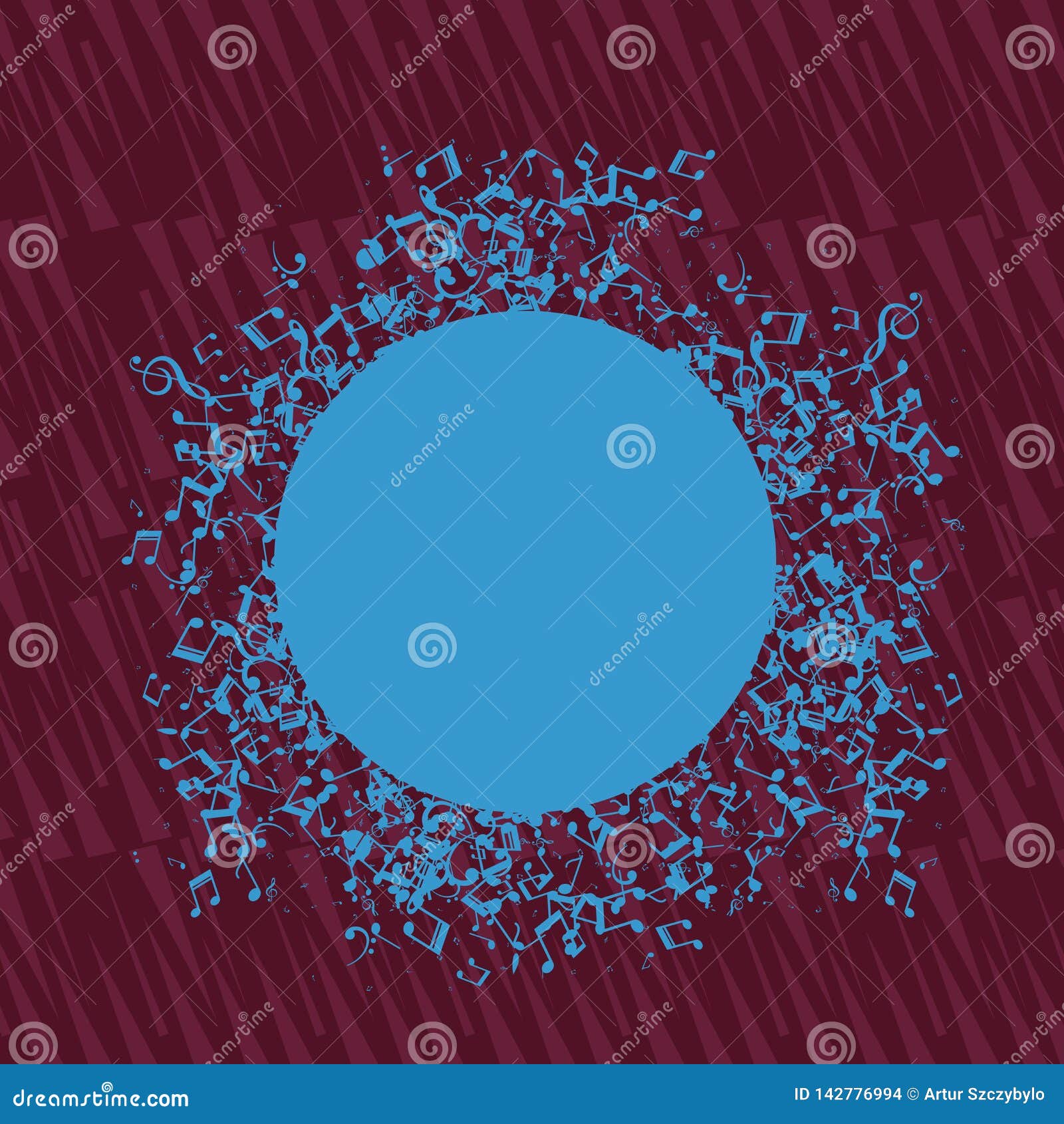 Disarrayed and Jumbled Musical Notes Icon Overlapping and Surrounding ...