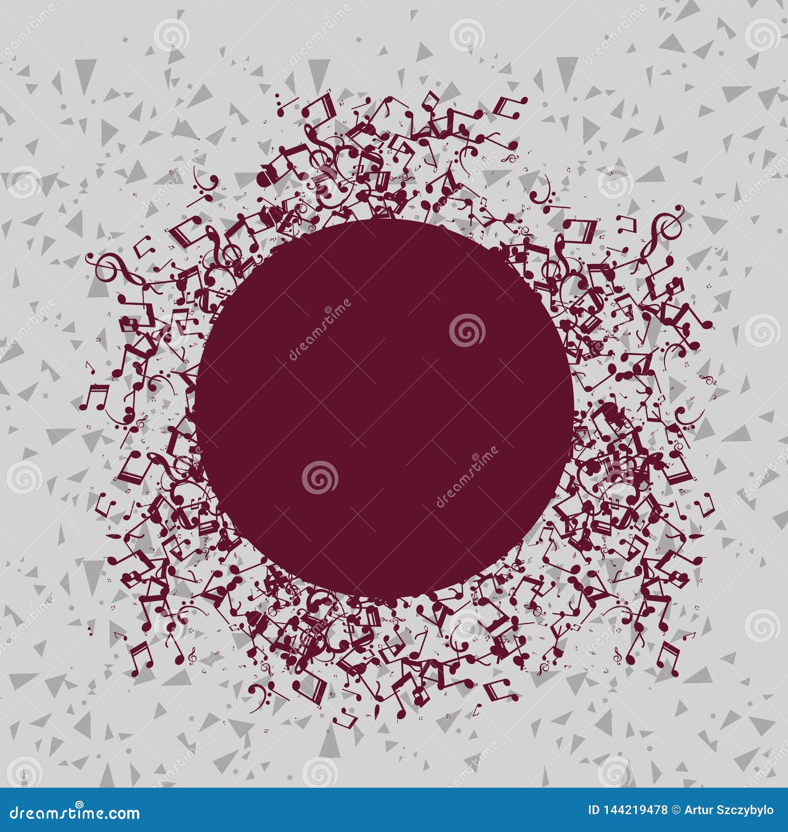 Disarrayed and Jumbled Musical Notes Icon Overlapping and Surrounding ...