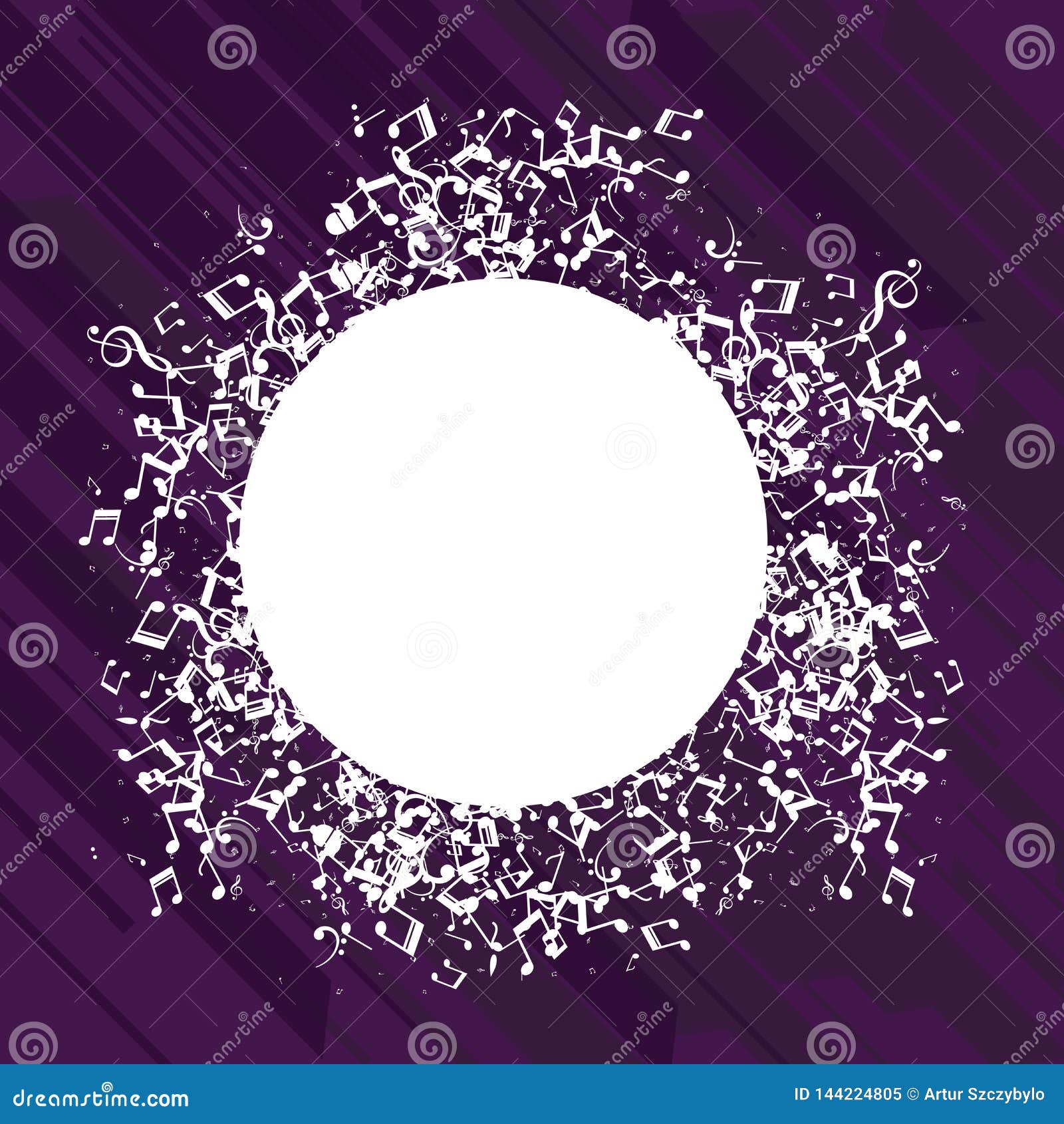 Disarrayed and Jumbled Musical Notes Icon Overlapping and Surrounding ...