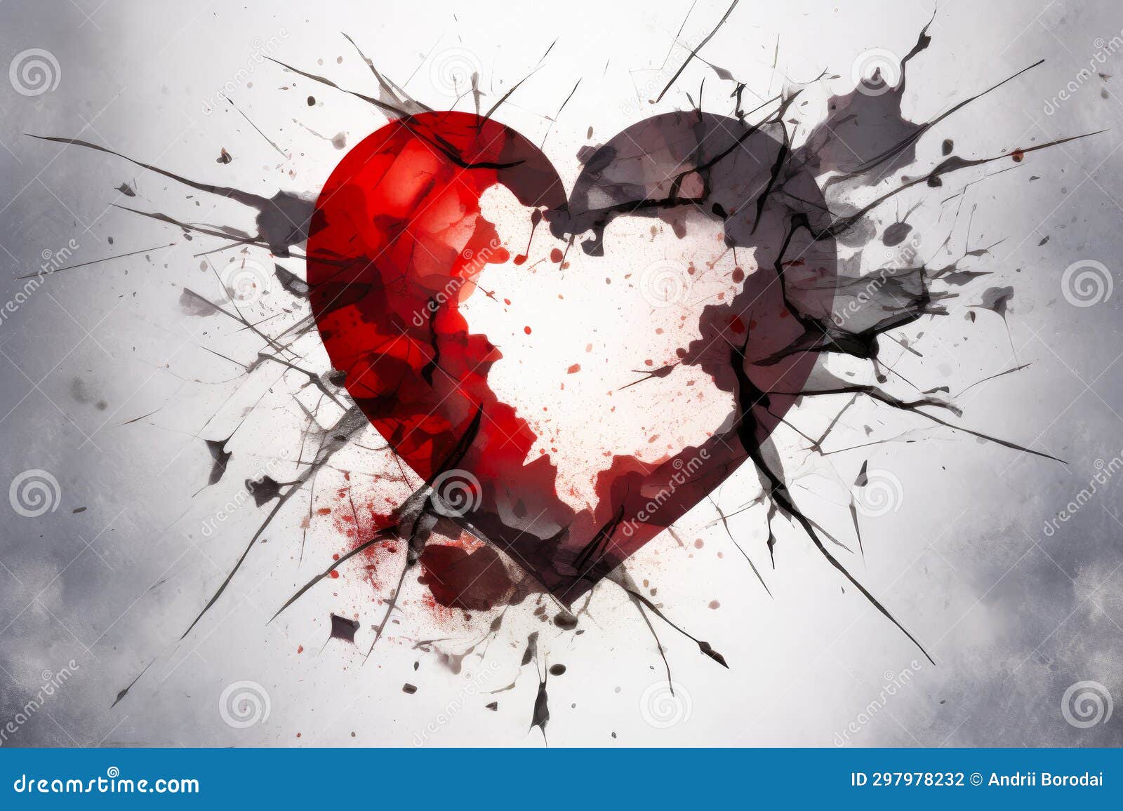 Disarrayed Love Symbol Image. Ai Generated. Stock Illustration ...