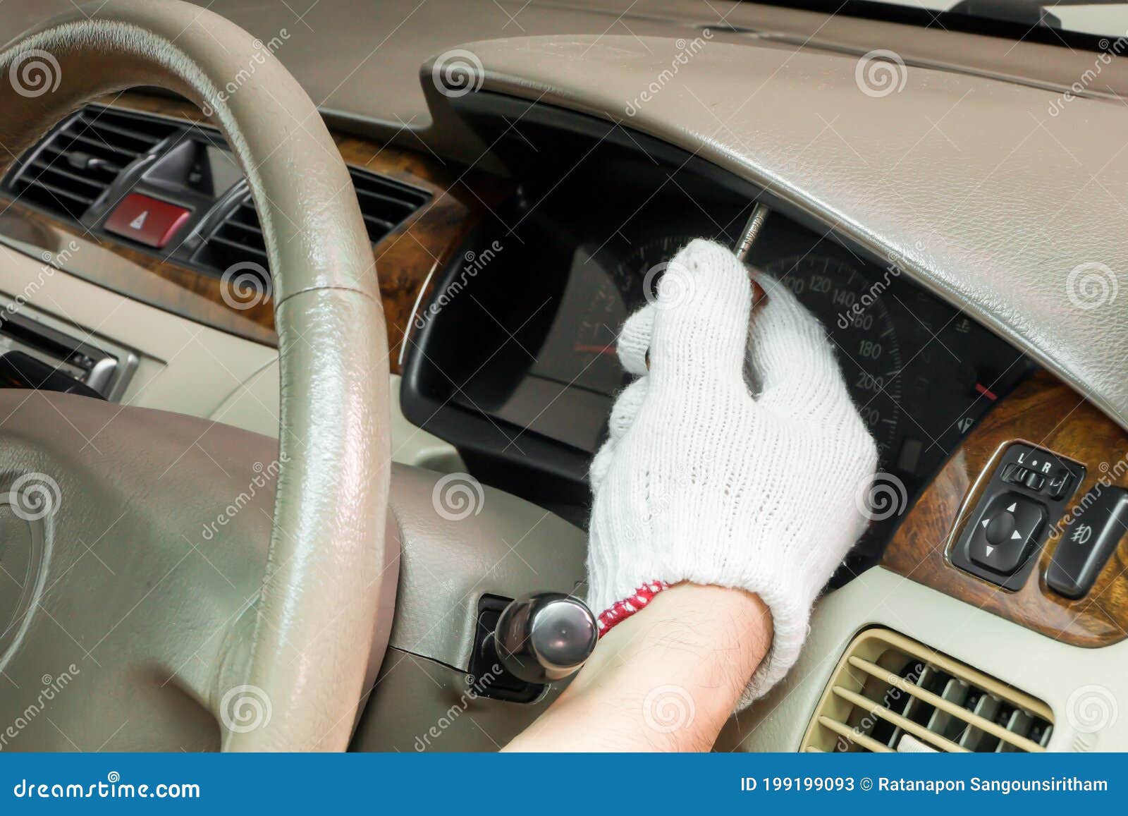 Disassemble Car Speedometer Dashboard, Car Maintenance Service Stock ...