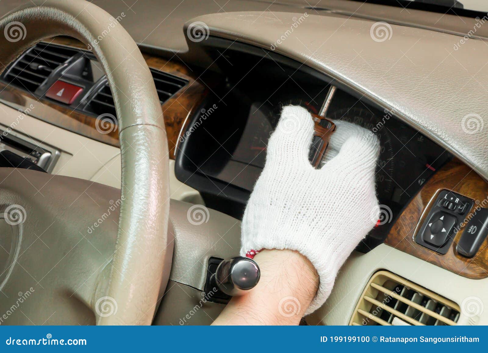 Disassemble Car Speedometer Dashboard, Car Maintenance Service Stock ...