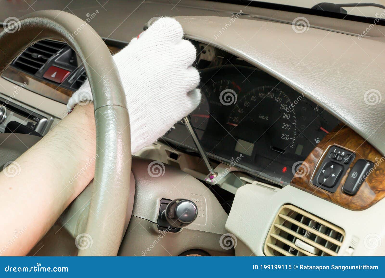 Disassemble Car Speedometer Dashboard, Car Maintenance Service Stock ...