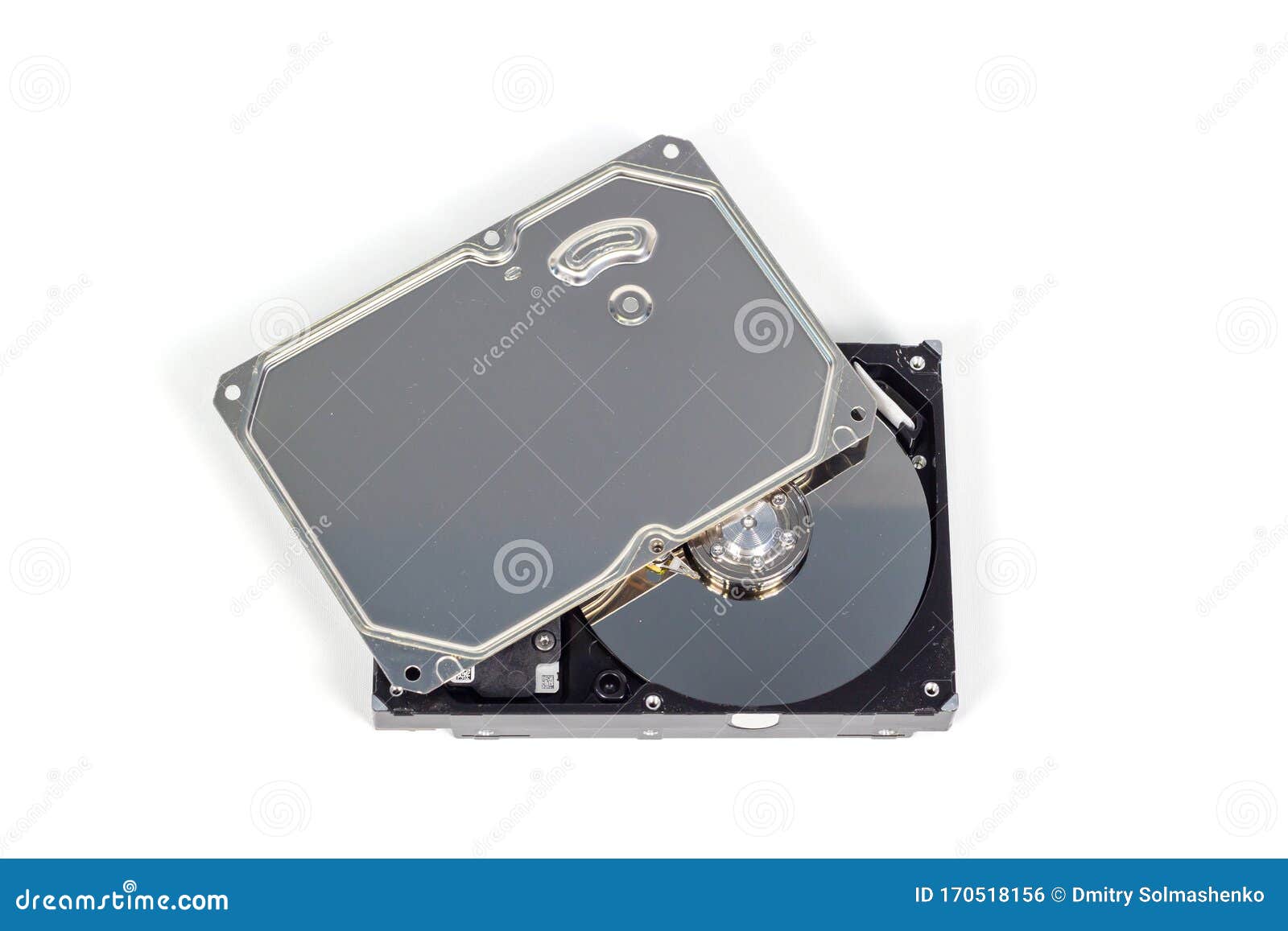 Disassemble a Hard Drive from a Computer, a Hard Drive with a Mirror ...