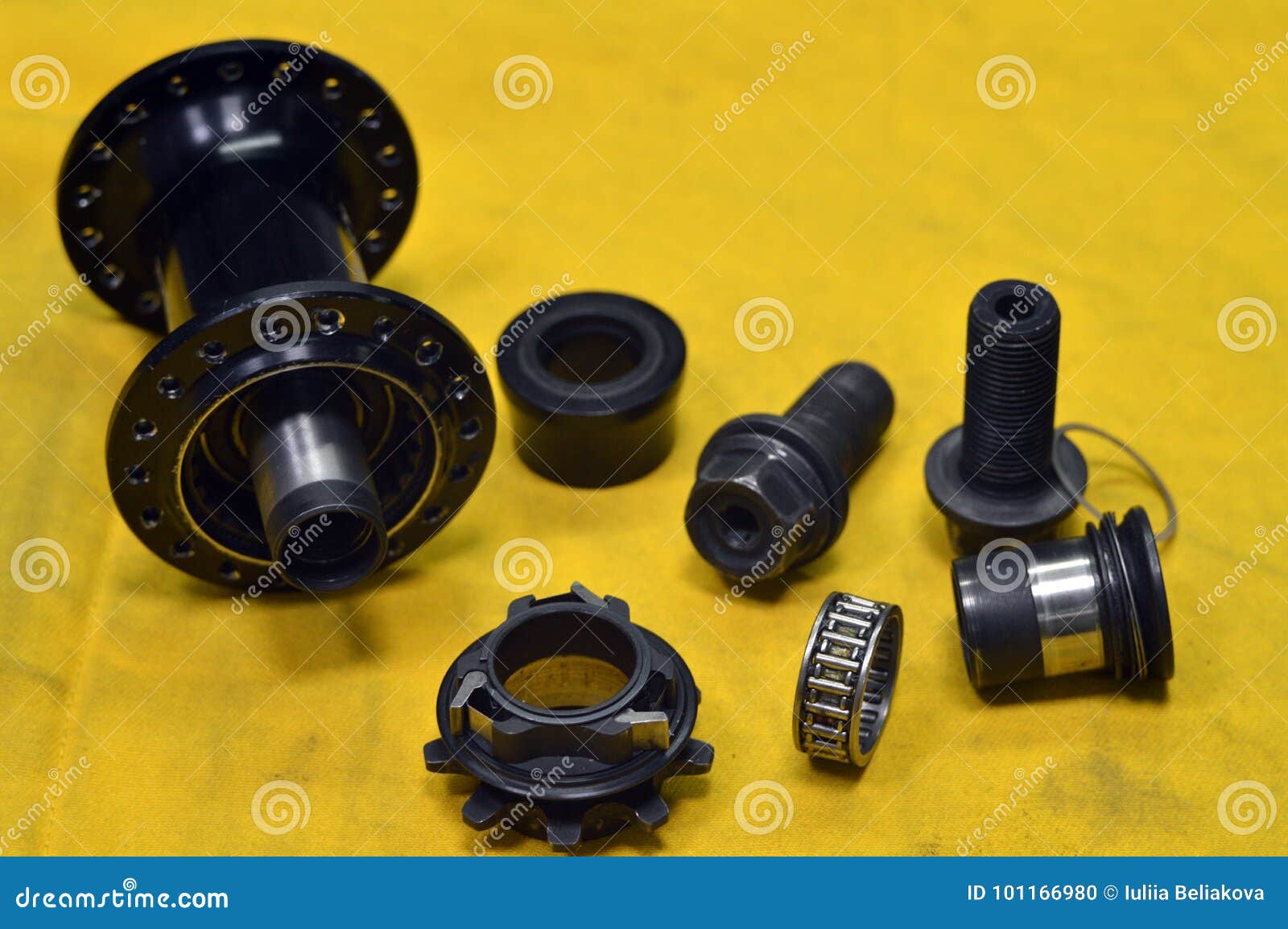 Worn-out Bicycle Bushing with Spokes Stock Photo - Image of durable ...
