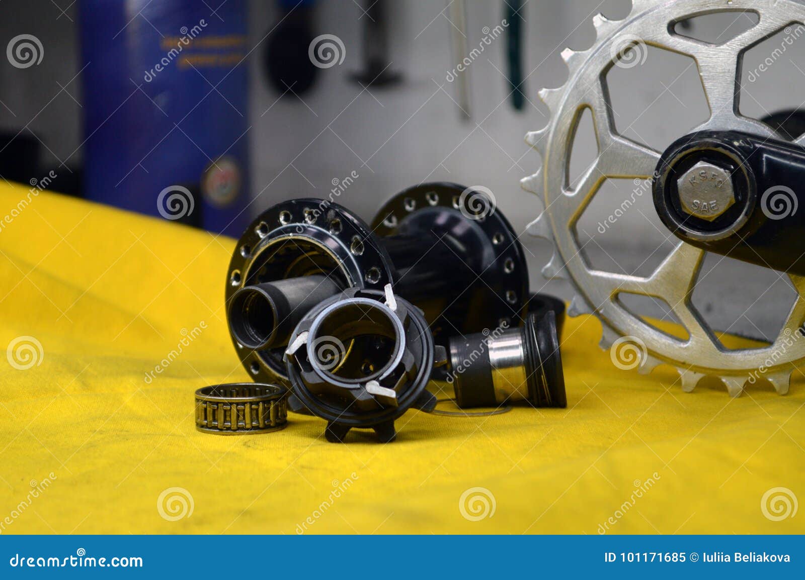 Worn-out Bicycle Bushing with Spokes Stock Image - Image of bike ...