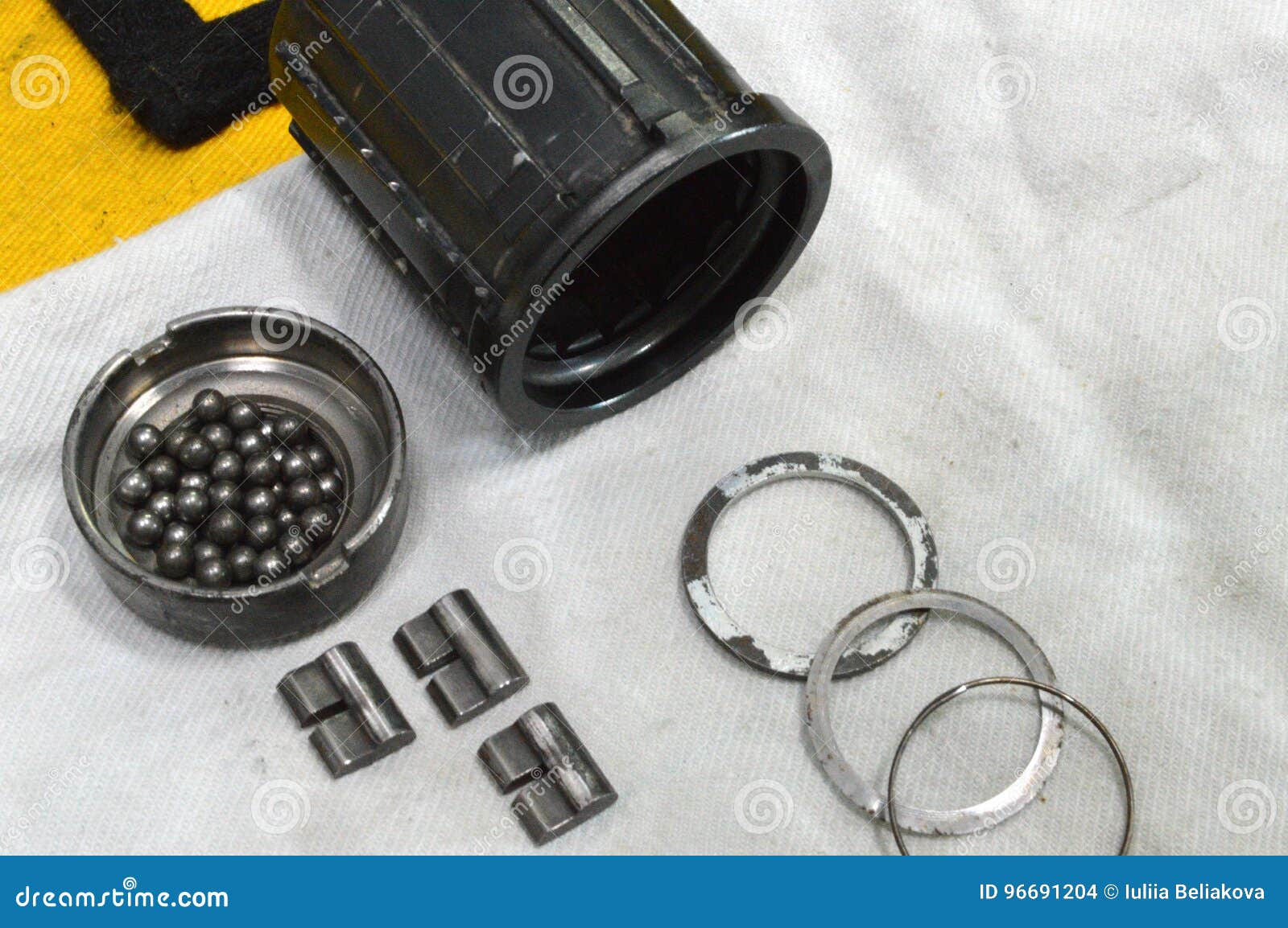 Worn-out Bicycle Bushing with Spokes Stock Photo - Image of bushing ...