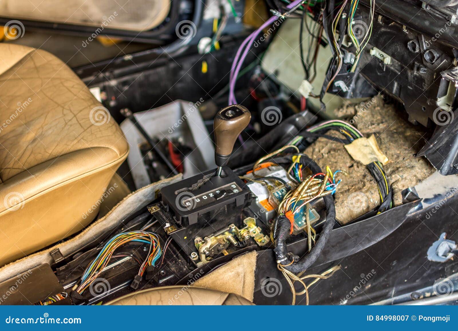 Disassembled car console stock image. Image of equipment - 84998007