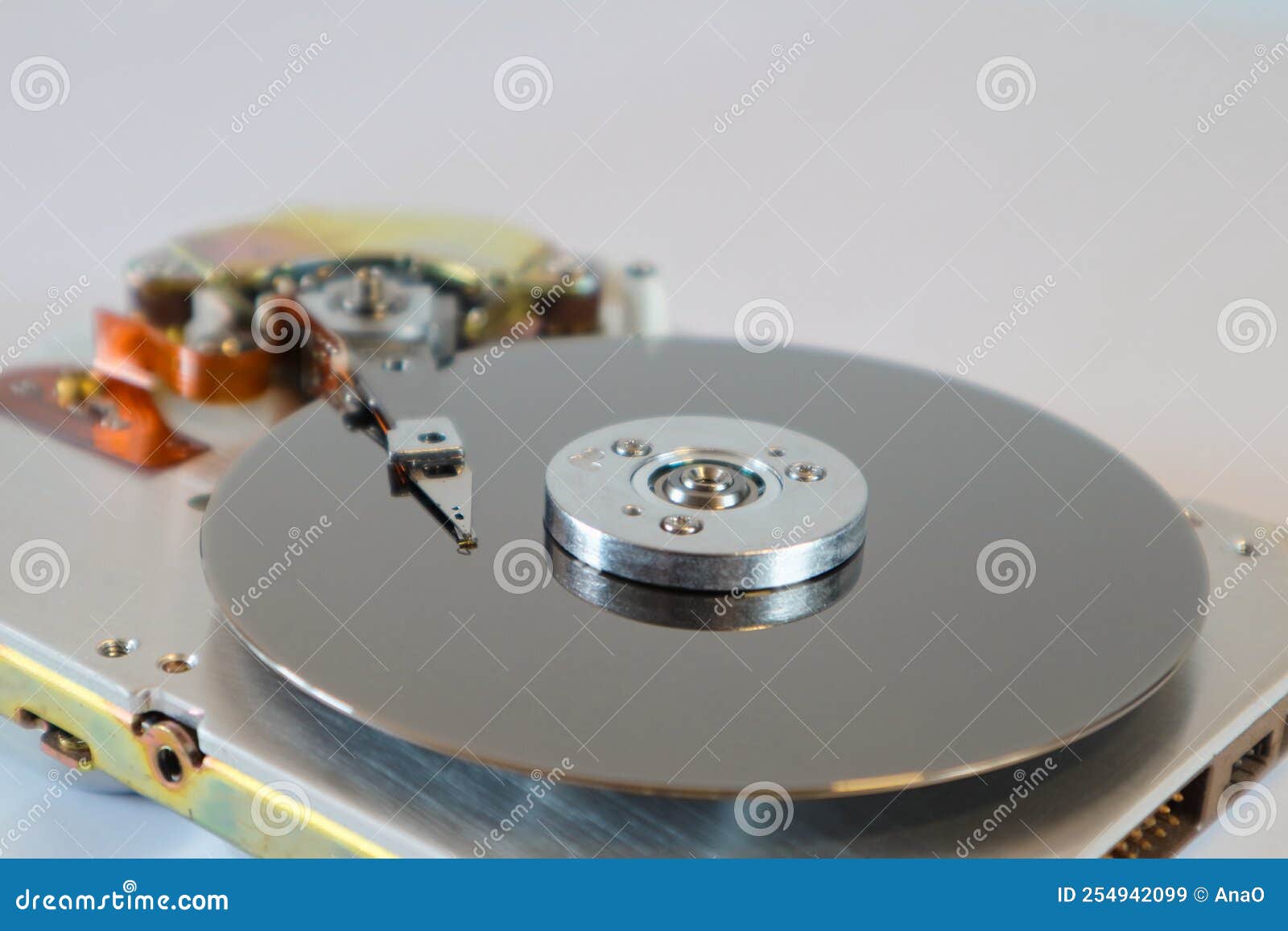 Disassembled Computer Hard Drive. Data Hard Drive Backup Disc Hdd Disk ...