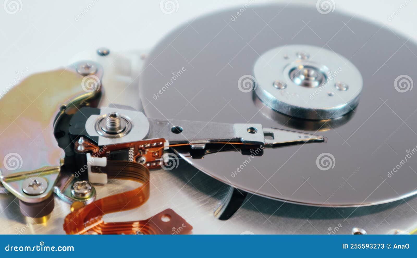 Disassembled Computer Hard Drive. Data Hard Drive Backup Disc Hdd Disk ...