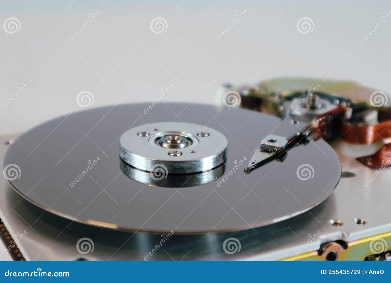 Disassembled Computer Hard Drive. Data Hard Drive Backup Disc Hdd Disk ...