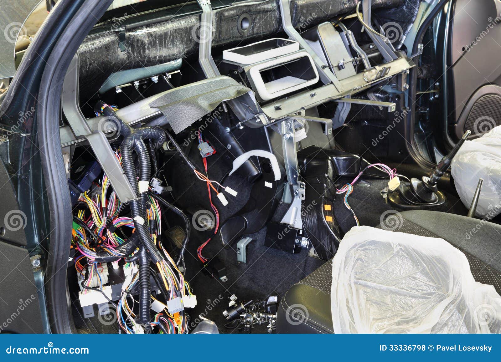 Disassembled Console in Car at Checkout Stock Photo - Image of complex ...