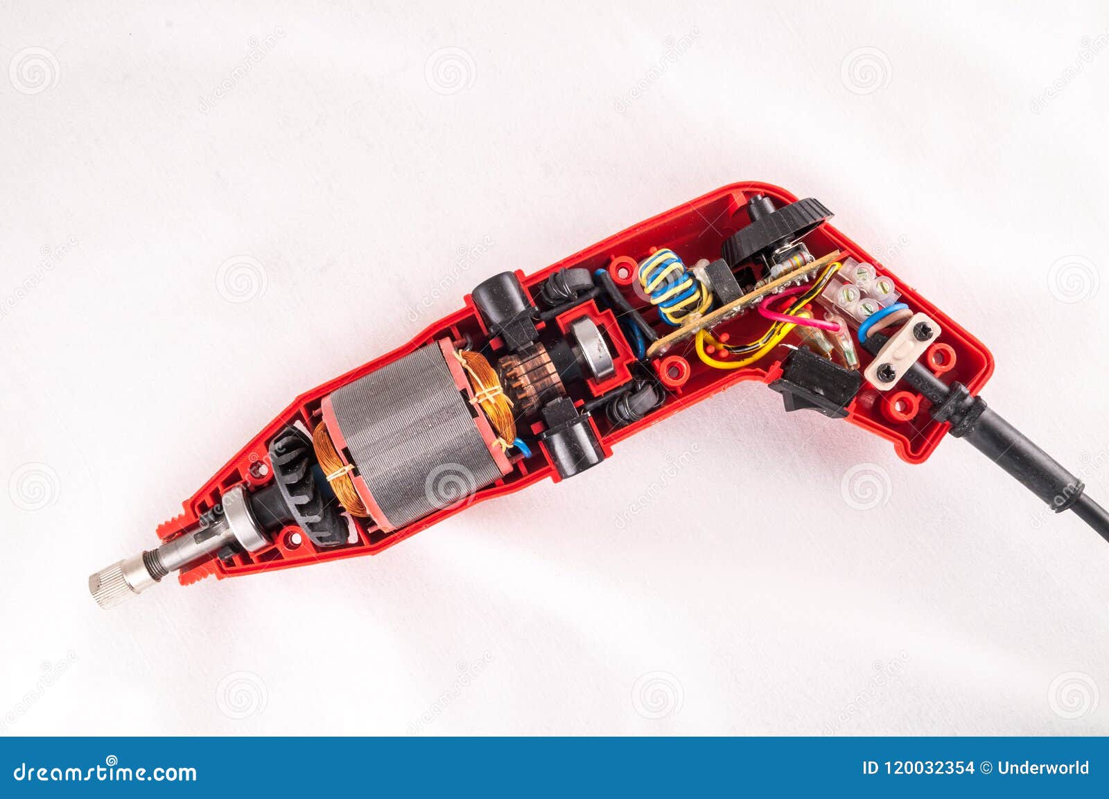 Disassembled Drill stock photo. Image of technology - 120032354