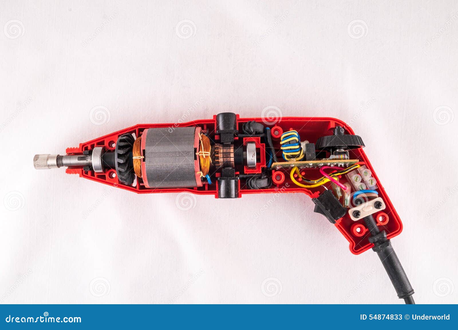 Disassembled Drill stock image. Image of cable, power - 54874833