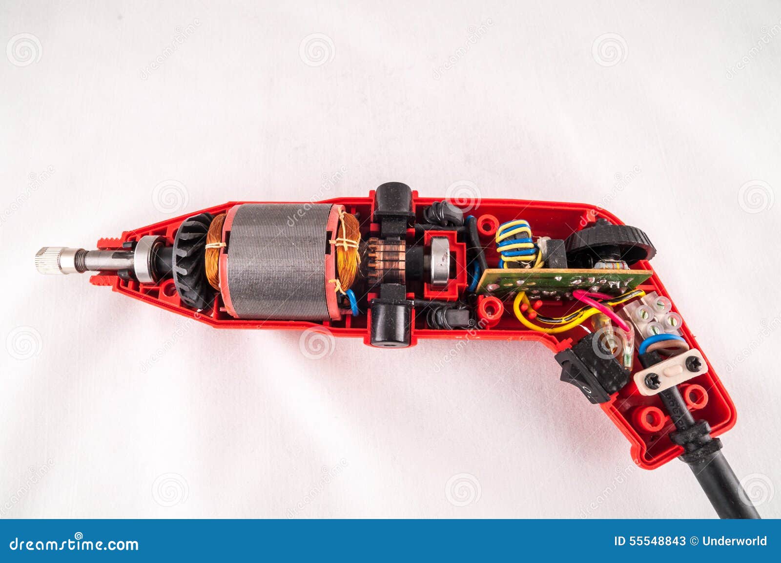 Disassembled Drill stock image. Image of tool, steel - 55548843