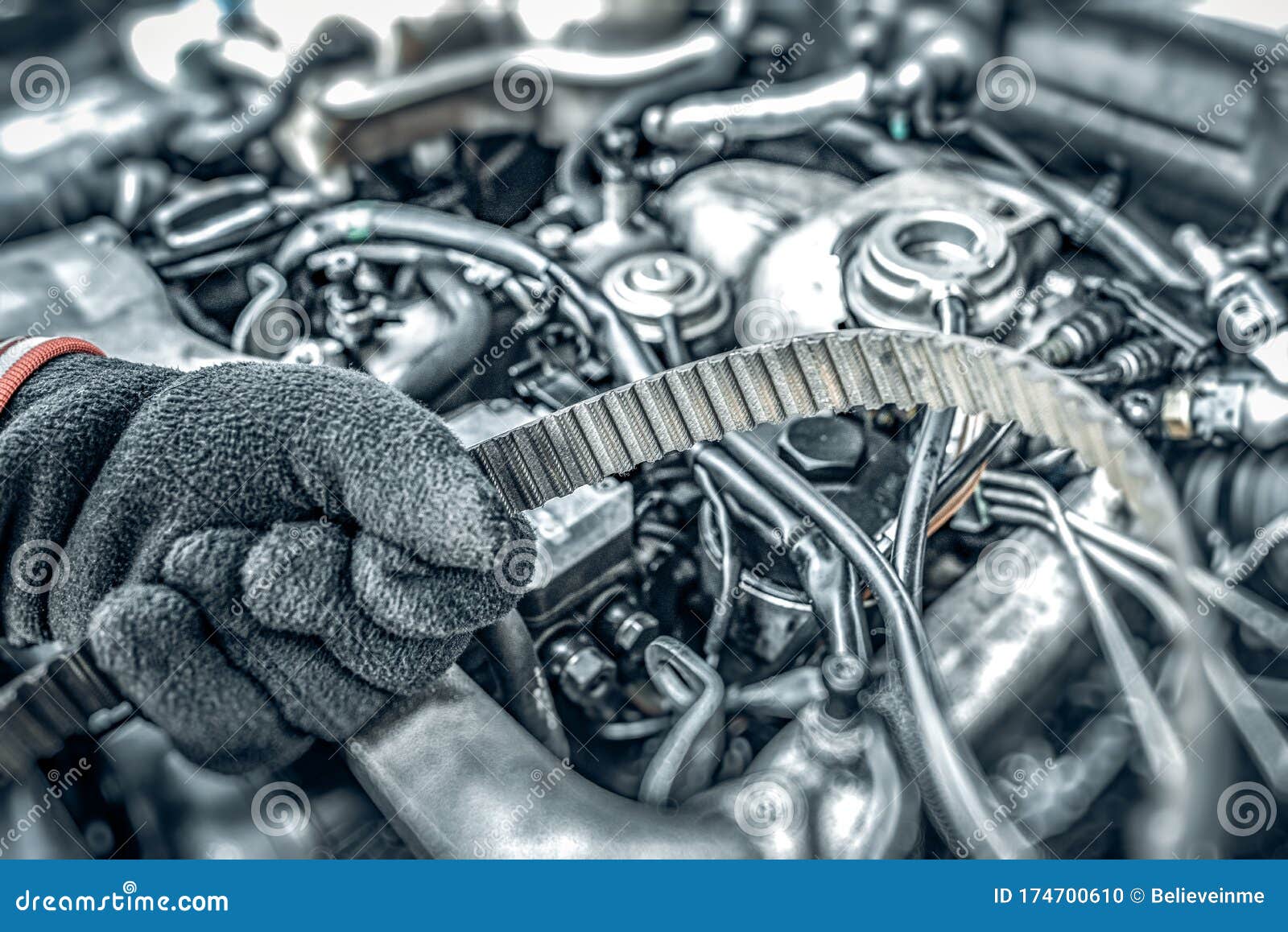 Disassembled Engine of an Old Car. Auto Repair. Stock Photo - Image of ...