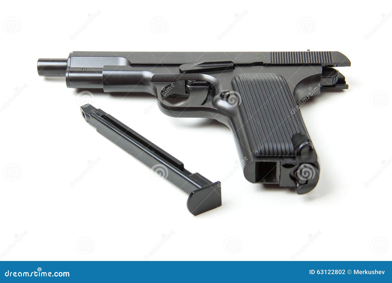 Disassembled gun, isolated stock photo. Image of equipment - 63122802