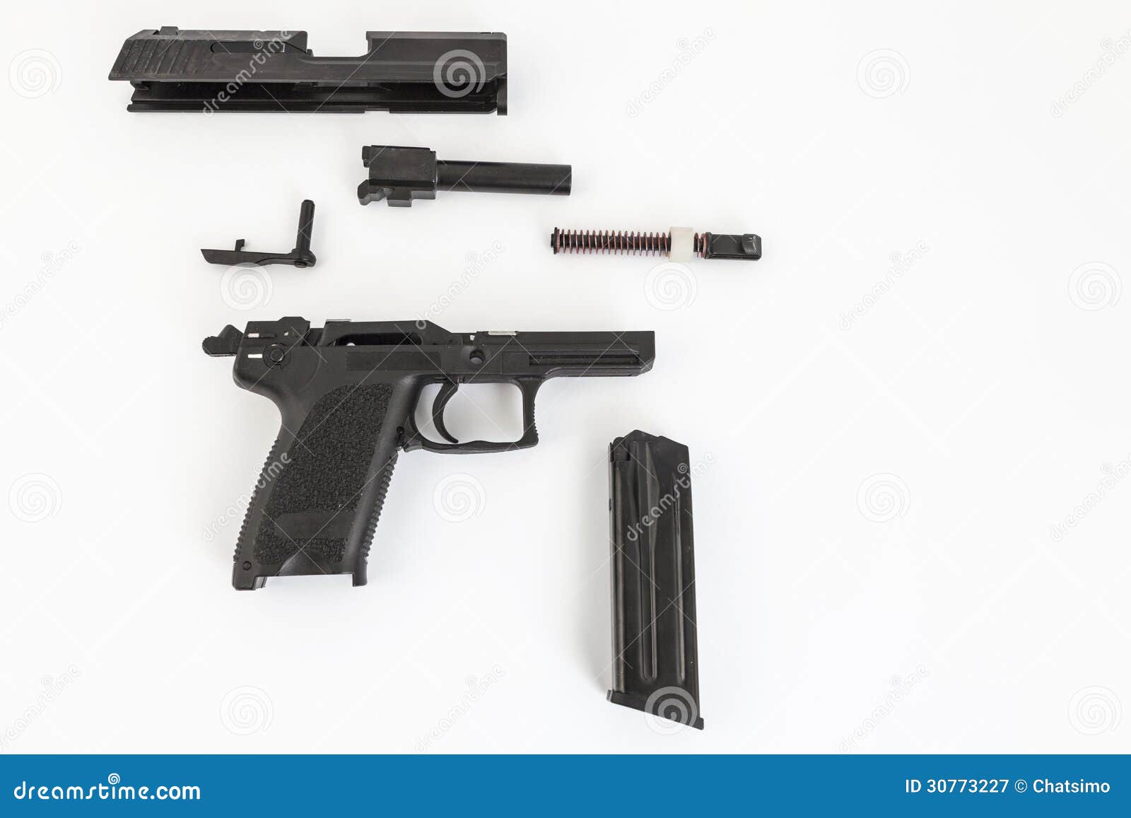 Disassembled gun stock image. Image of shoot, handgun - 30773227