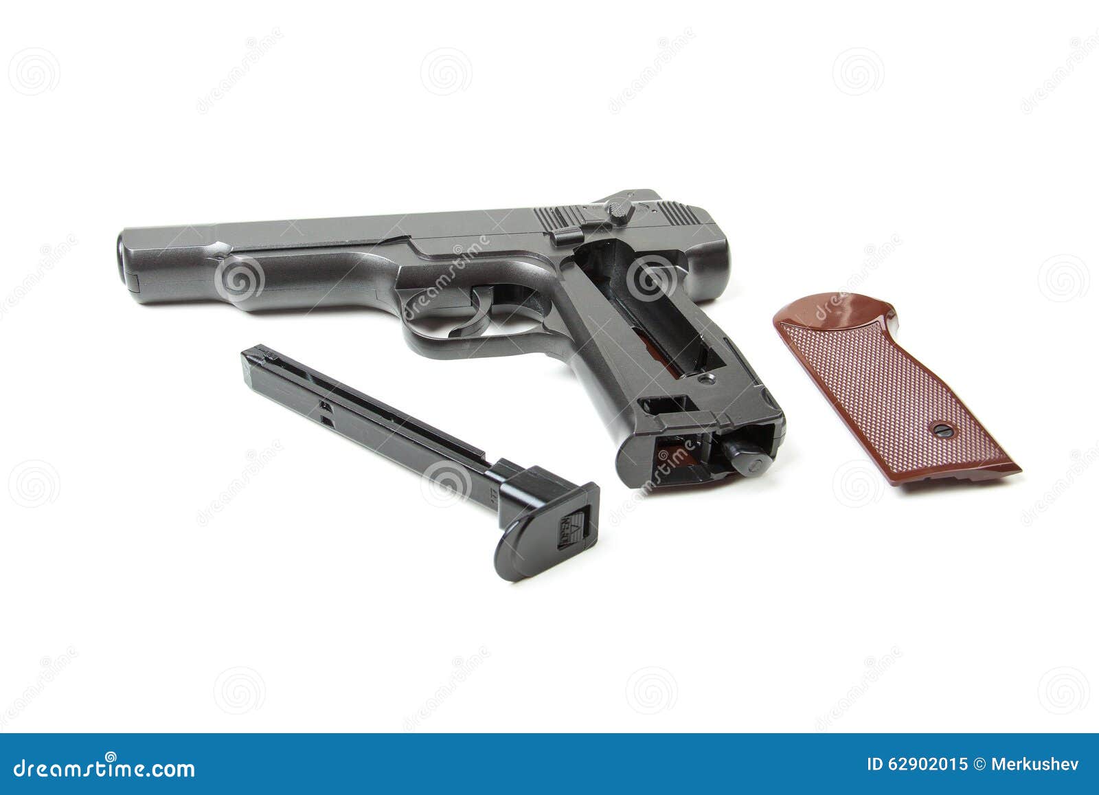 Disassembled gun, stock image. Image of magazine, pneumatic - 62902015