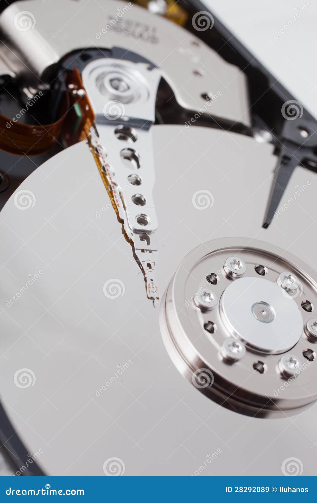 Disassembled hard drive stock image. Image of data, front - 28292089