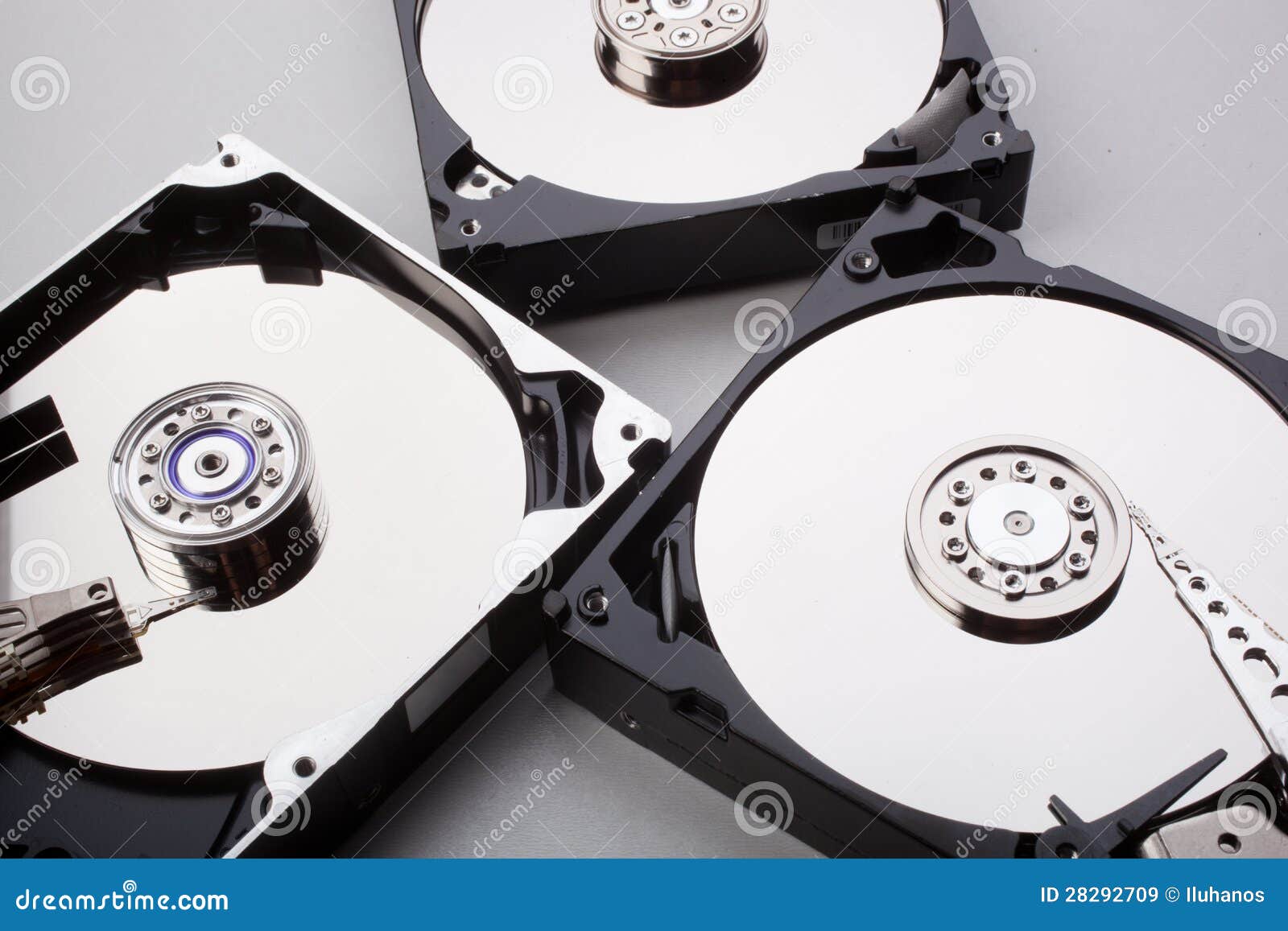 Disassembled hard drive stock image. Image of component - 28292709