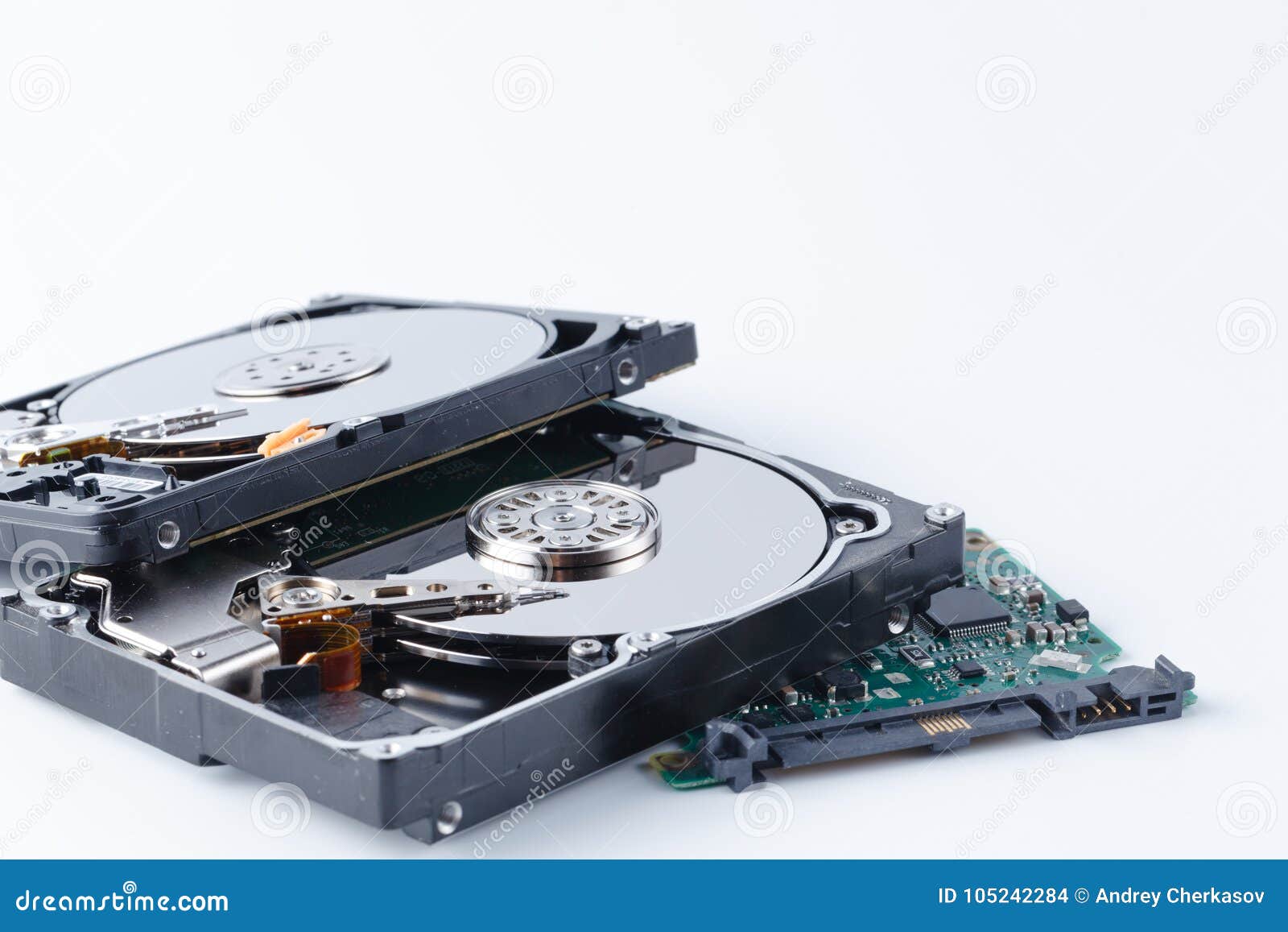 Disassembled Hard Drive from the Computer, Hdd with Mirror Effect Stock ...