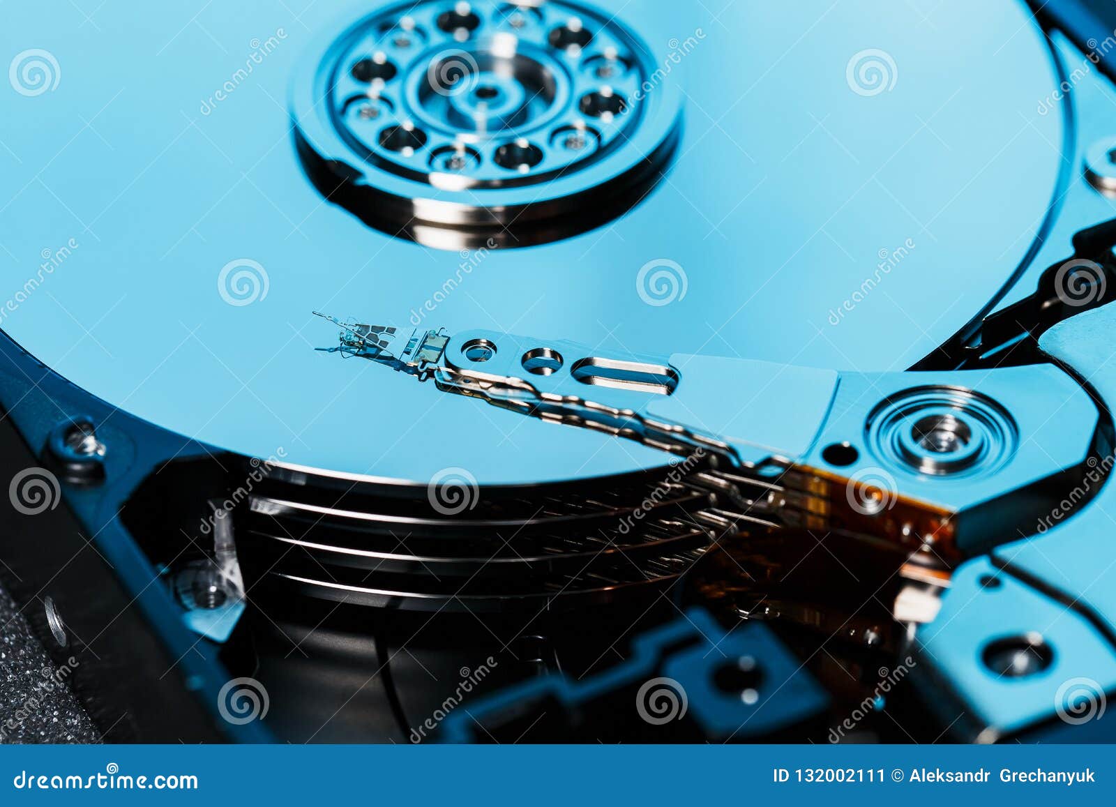 Disassembled Hard Drive from the Computer, Hdd with Mirror Effect ...