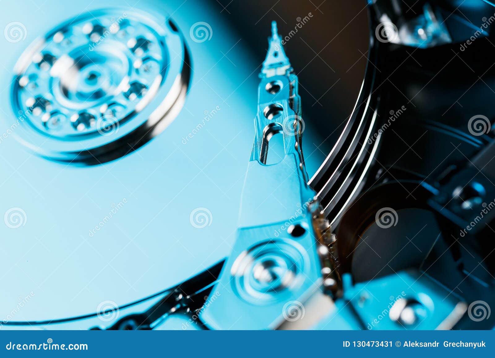 Disassembled Hard Drive from the Computer, Hdd with Mirror Effect ...