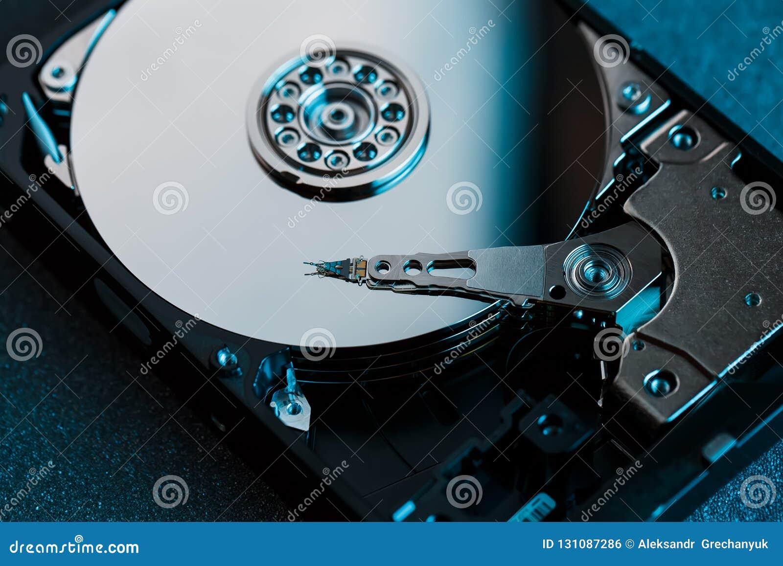 Disassembled Hard Drive from the Computer, Hdd with Mirror Effect ...