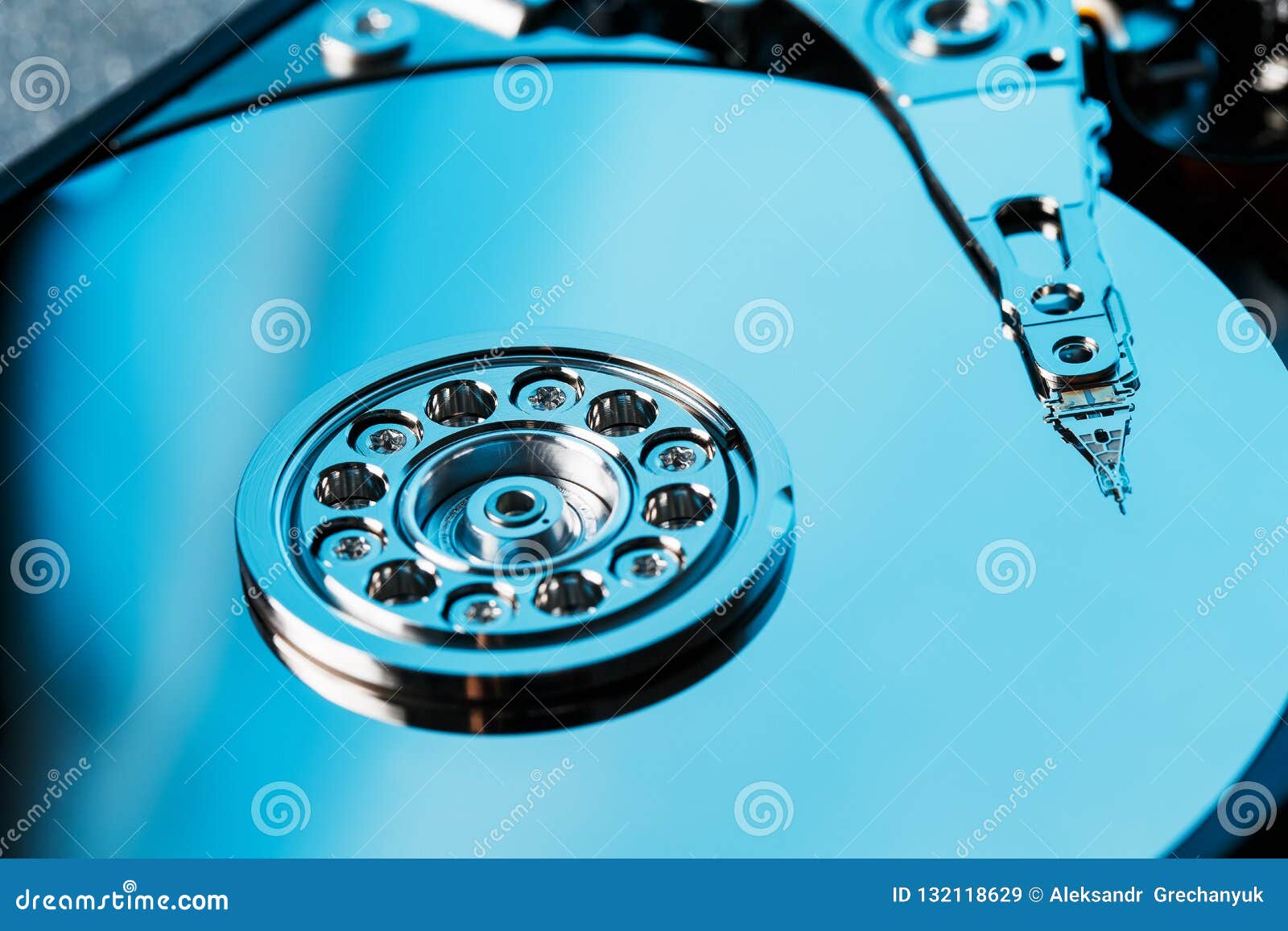 Disassembled Hard Drive from the Computer, Hdd with Mirror Effect ...