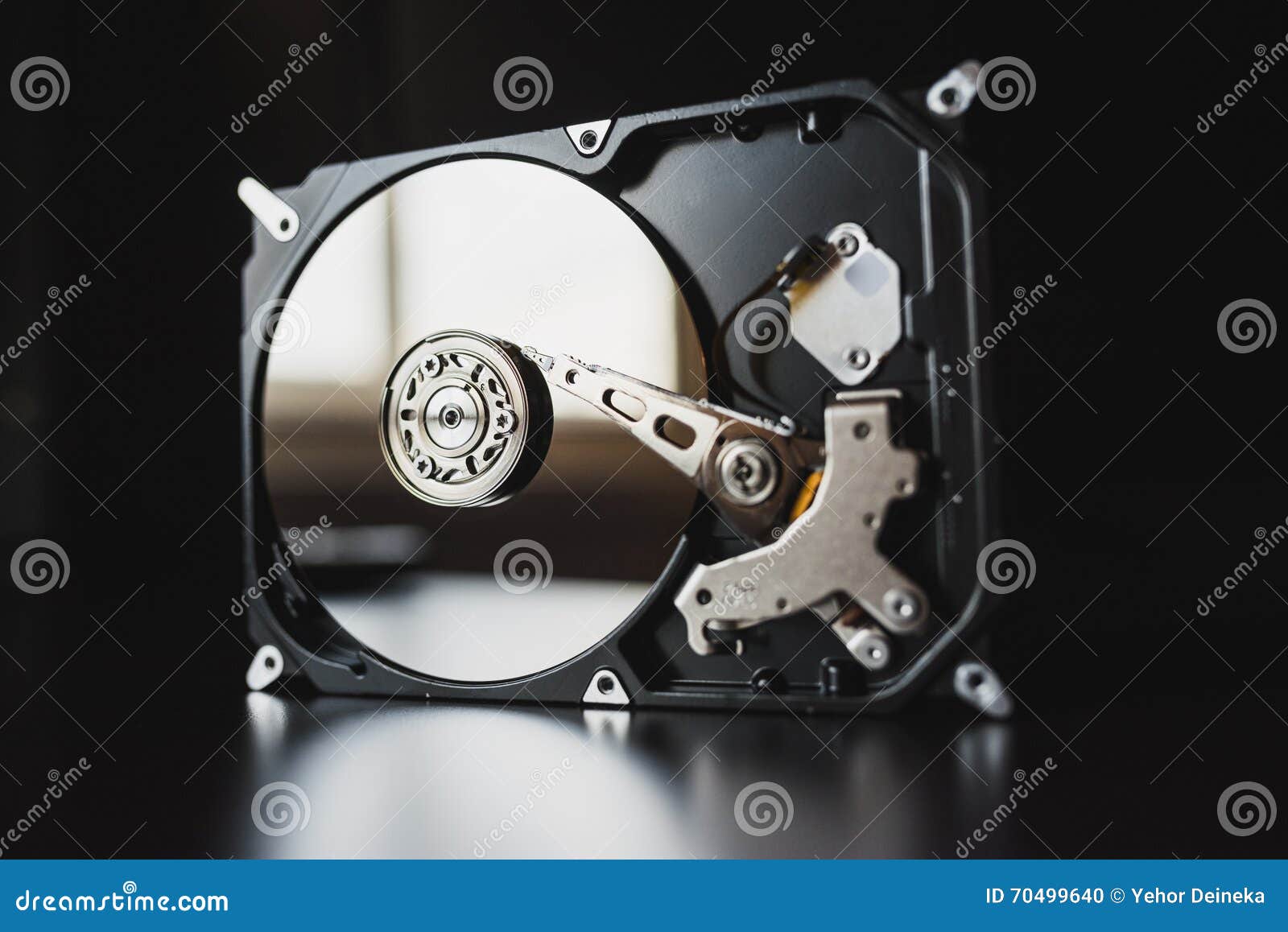The Hard Drive Is Chained And Locked. Abstract Blue Background Royalty ...