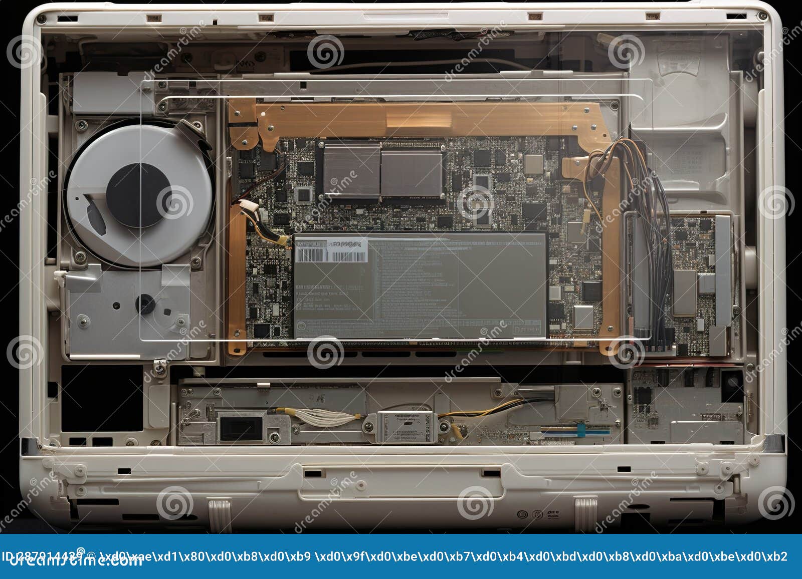 Disassembled Laptop. View from Above Stock Image - Image of workshop ...