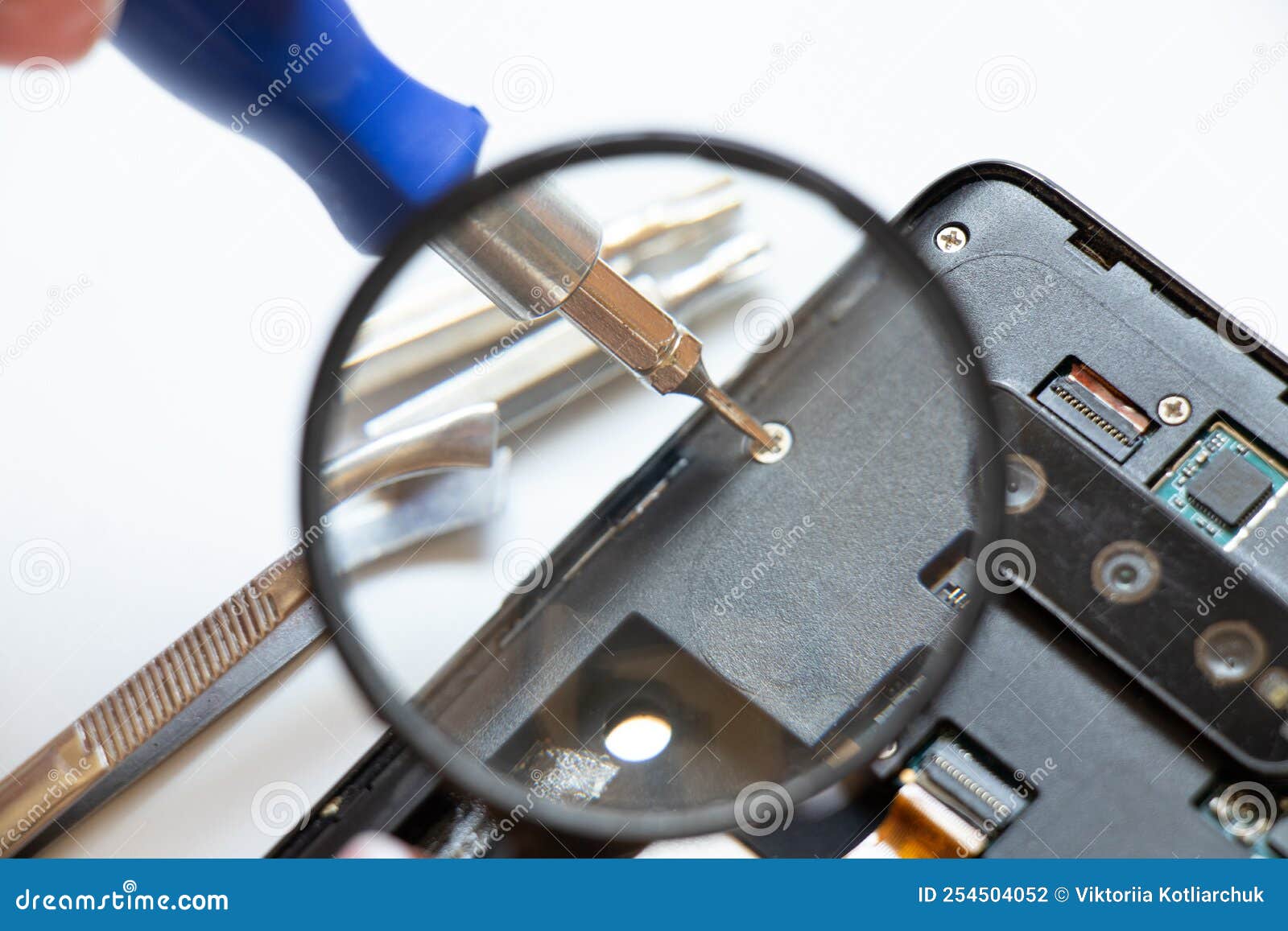 Disassembled Mobile Phone, Phone Repair and Maintenance Stock Photo ...