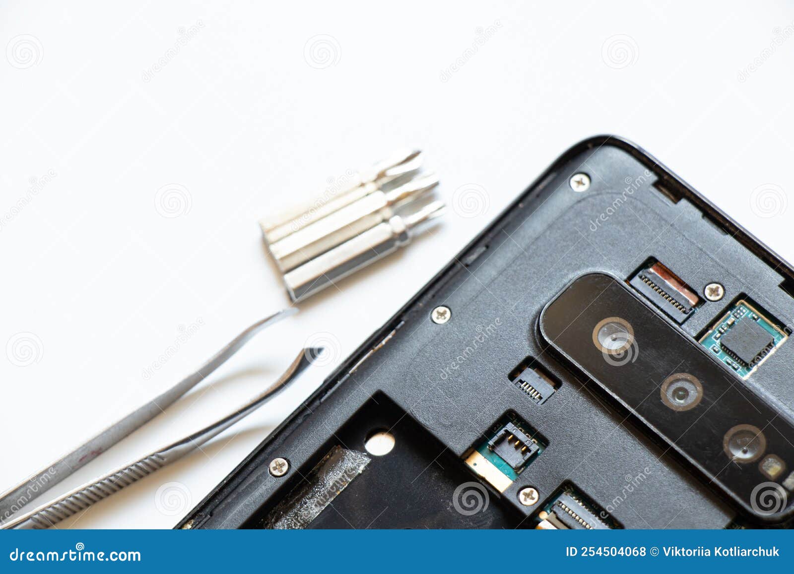 Disassembled Mobile Phone, Phone Repair and Maintenance Stock Photo ...