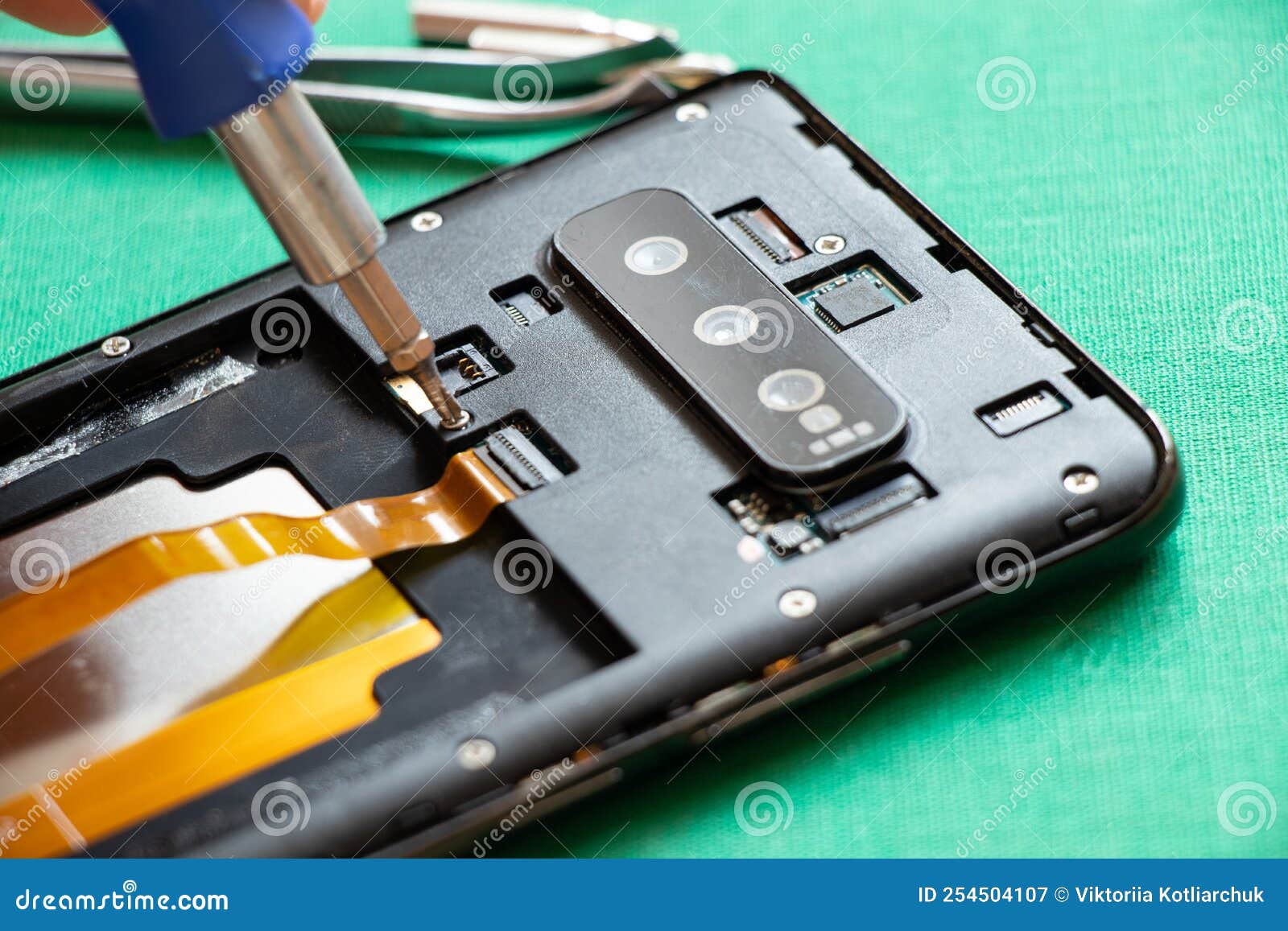 Disassembled Mobile Phone, Phone Repair and Maintenance Stock Image ...