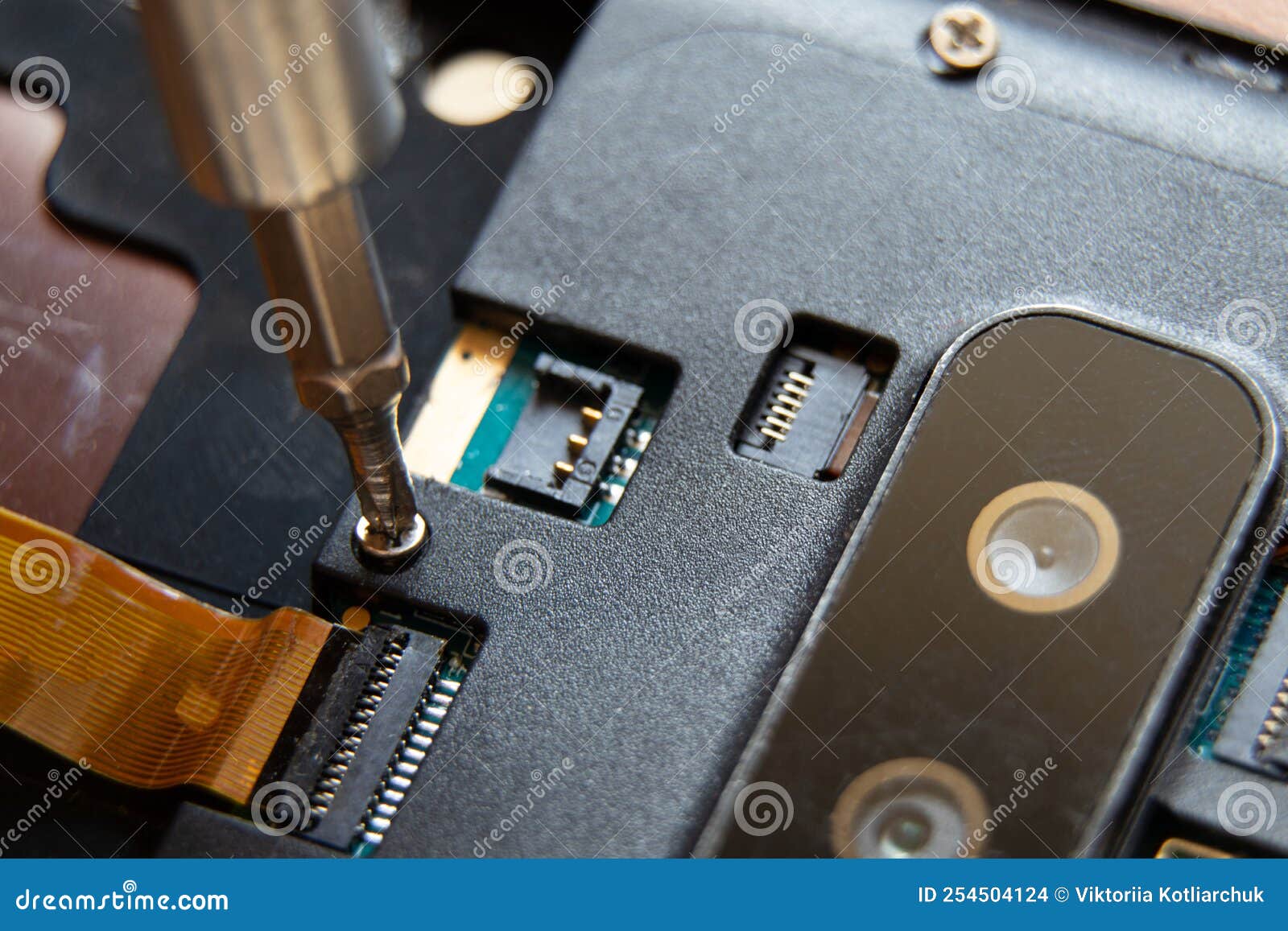 Disassembled Mobile Phone, Phone Repair and Maintenance Stock Photo ...