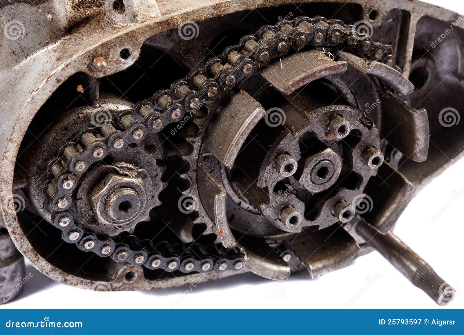 Disassembled Old Motorcycle Engine Stock Image - Image of ...