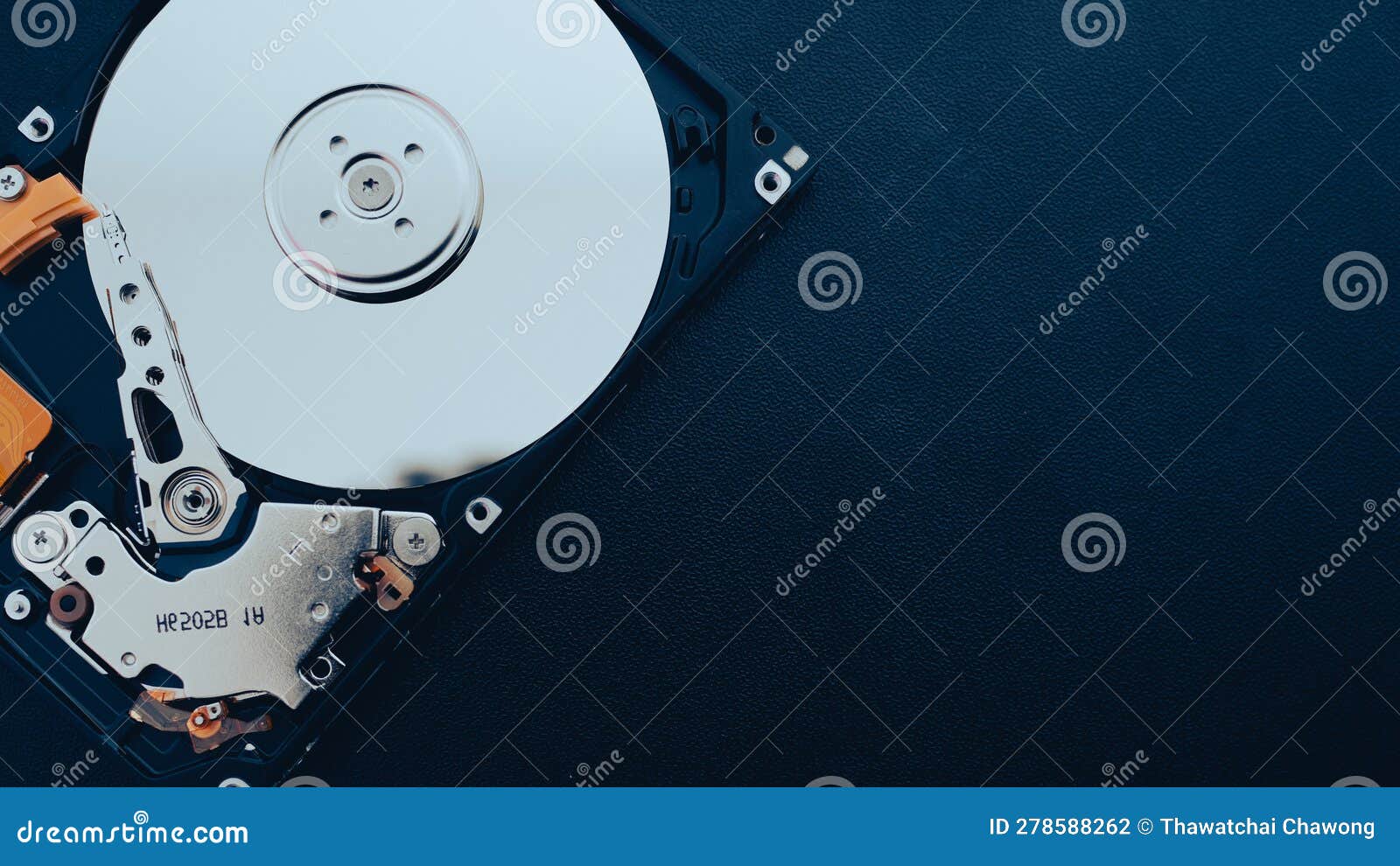 Disassembled Open Hard Disk Drive HDD of Computer or Laptop Lies on ...