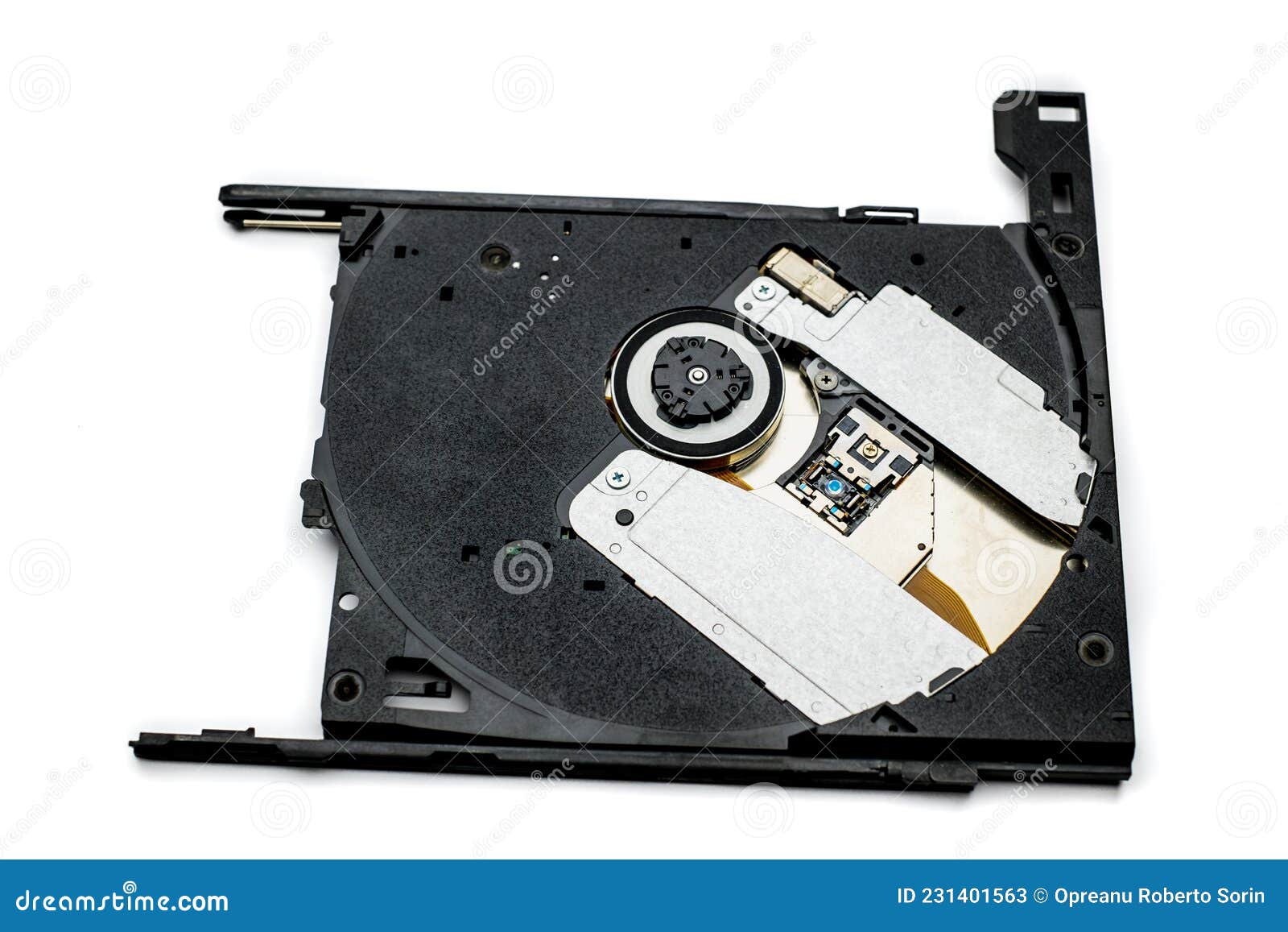 Disassembled Optical CD-ROM Drive in Black Stock Image - Image of ...