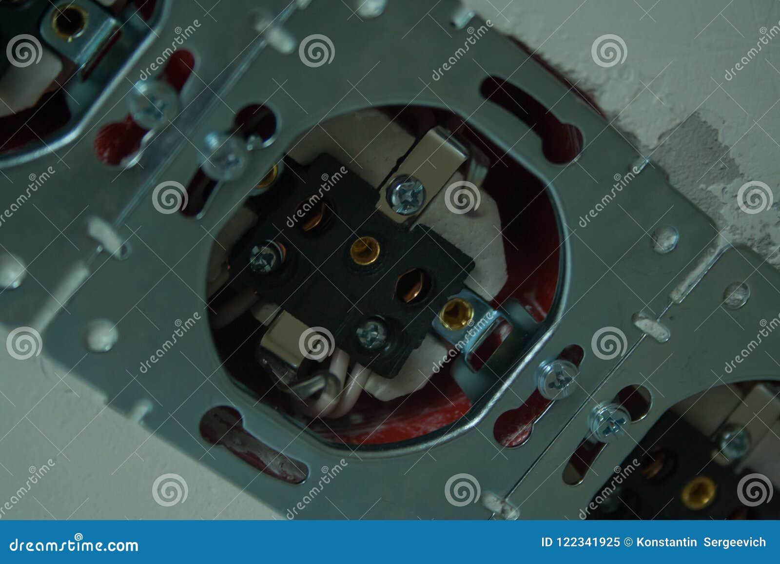 Disassembled power socket stock image. Image of broken - 122341925