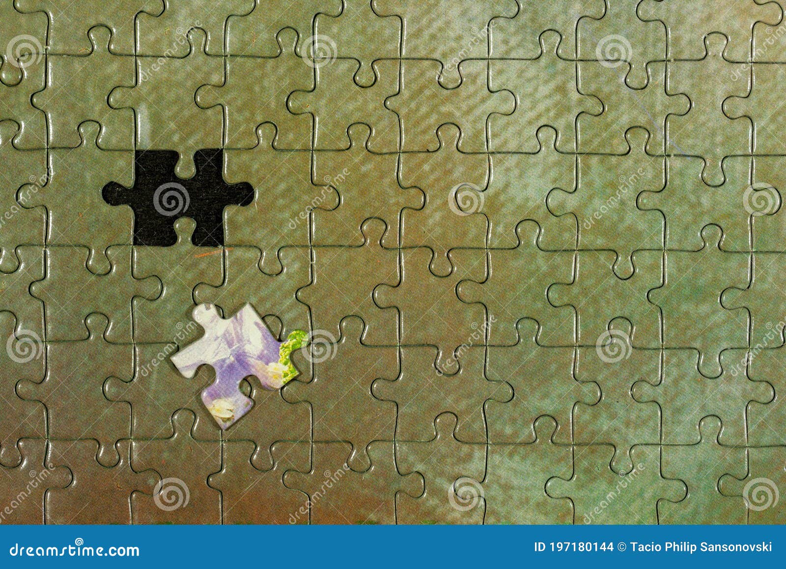 Disassembled Puzzle with a Last Wrong Piece Impossible To Fill Stock ...