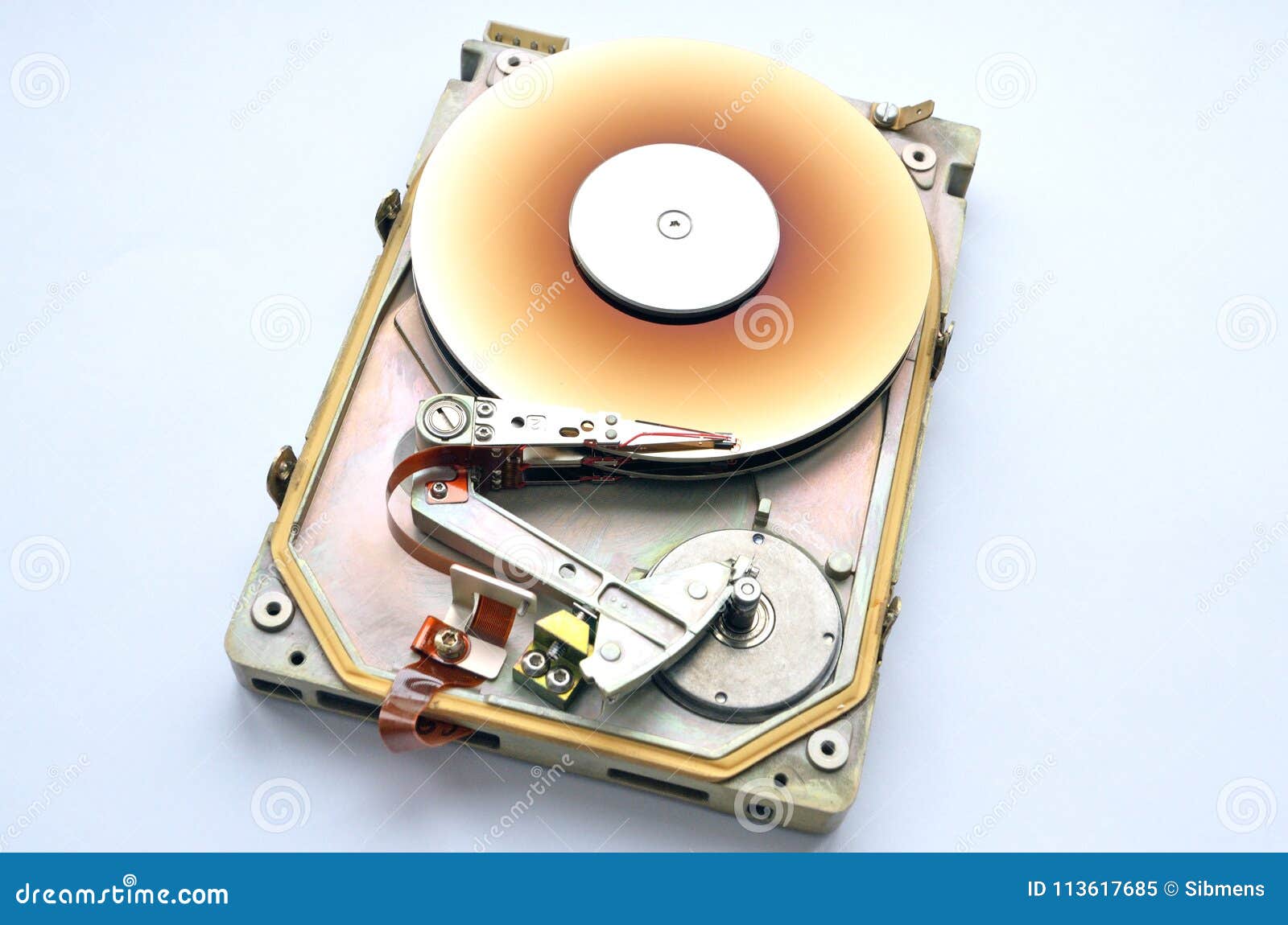 Disassembled Rare Hard Drive. Interface MFM/ST 412 Form Factor of 5.25 ...