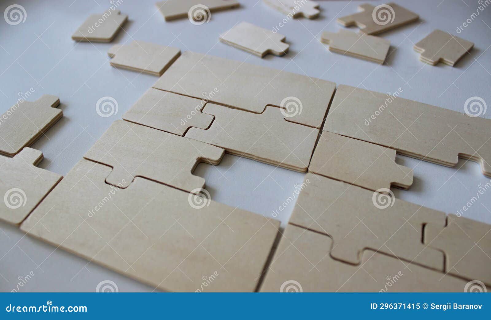 Disassembled Rectangular Panel from Plywood Puzzles and a Set of ...