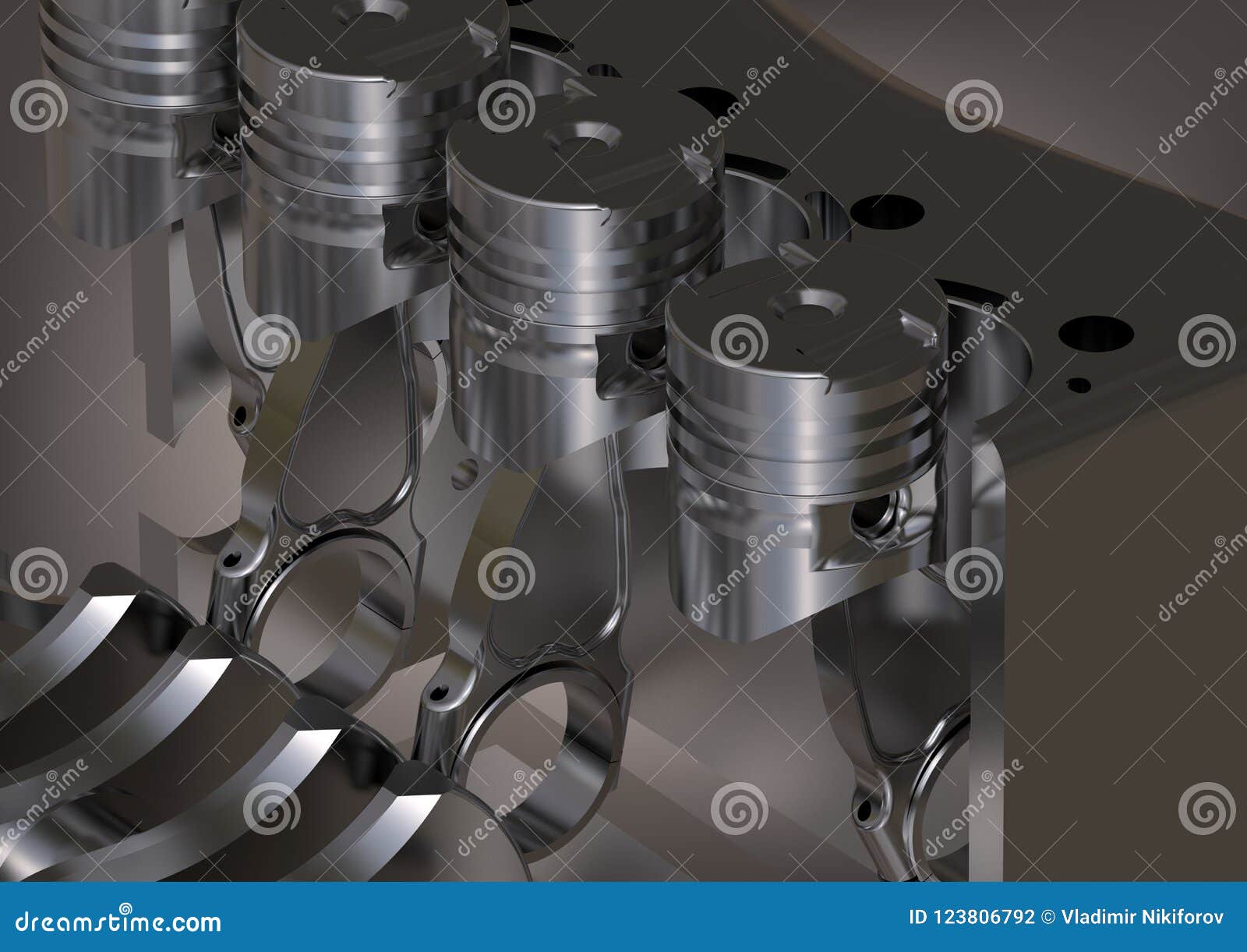 Silver Engine Piston Icon Isolated On Black Background. Car Engine ...