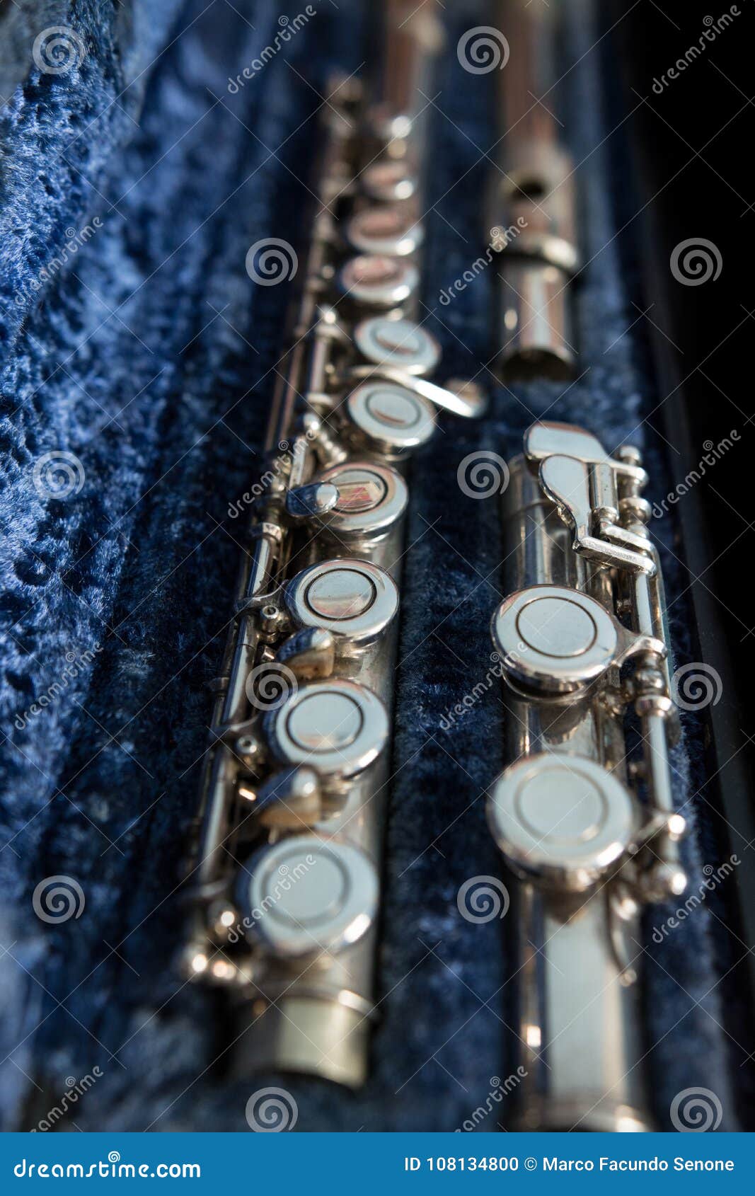 Transverse Flute in Its Case Stock Photo - Image of wind, organized ...