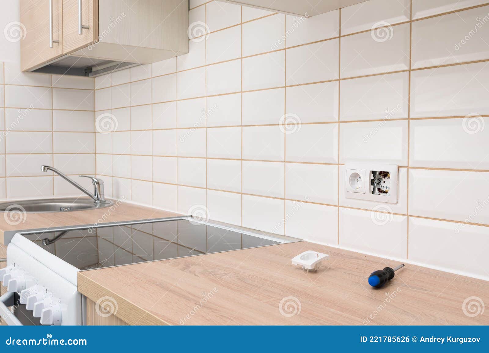 Disassembled Socket in a Kitchen Set, Side View Stock Photo - Image of ...