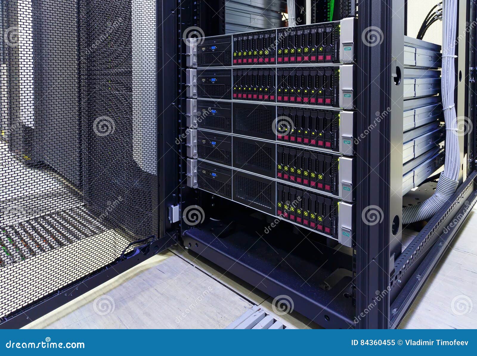Disassembled Strut Blade Servers in Modern Data Center Stock Image ...