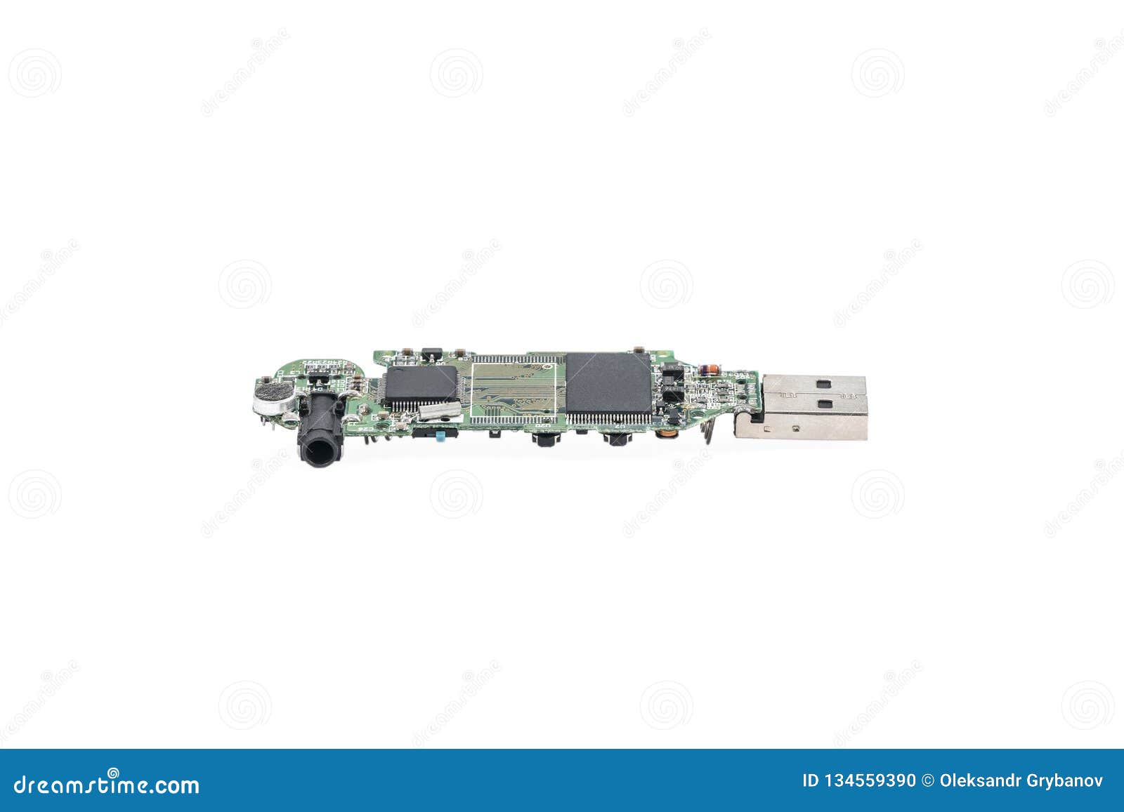 Disassembled USB Flash Drive Stock Photo - Image of drive, integrated ...
