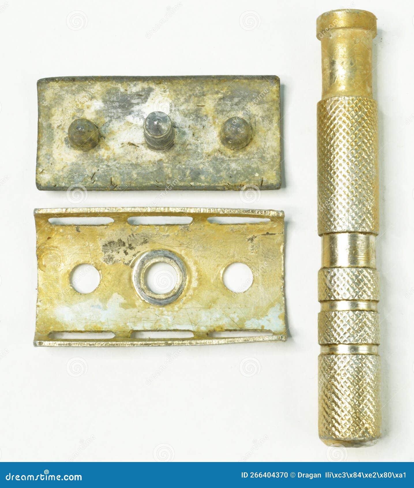 Disassembled Vintage Safety Razor Stock Photo - Image of iron, ancient ...