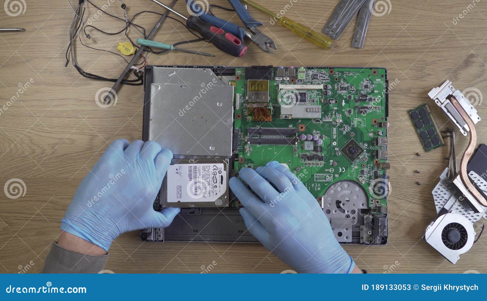 Disassembling the Computer Board Stock Video - Video of disassembling ...